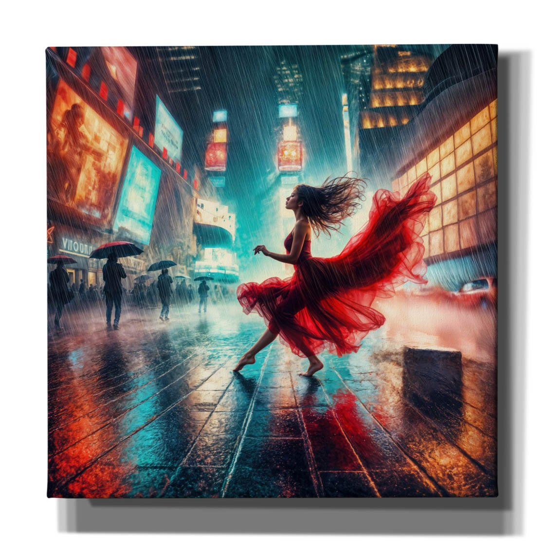 Epic Graffiti 'Dancing In A Rain' by Rey Klimt Canvas Wall Art, 26" x ...