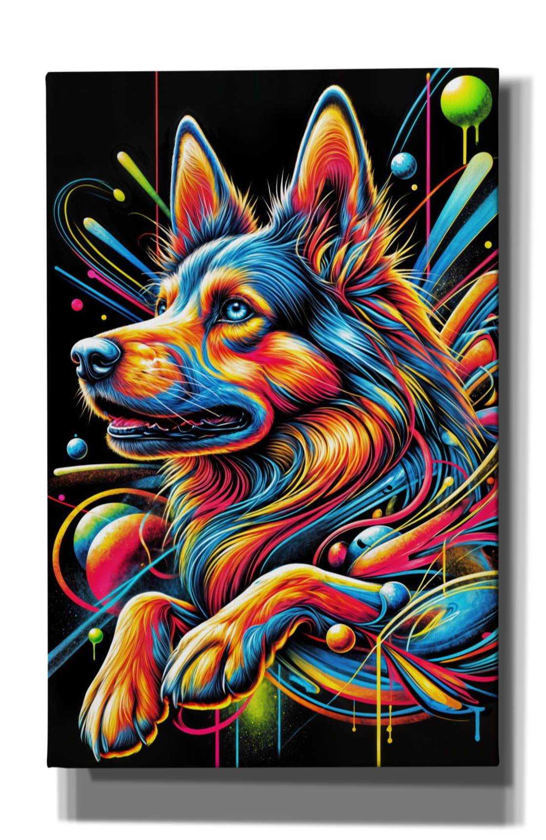 Epic Graffiti 'Dog - Graffiti Style' by Rey Klimt Canvas Wall Art, 26 ...