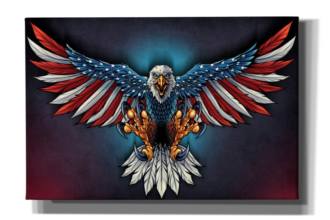 Epic Graffiti 'Eagle With US Flag Wings Spread' by Flyland Designs ...