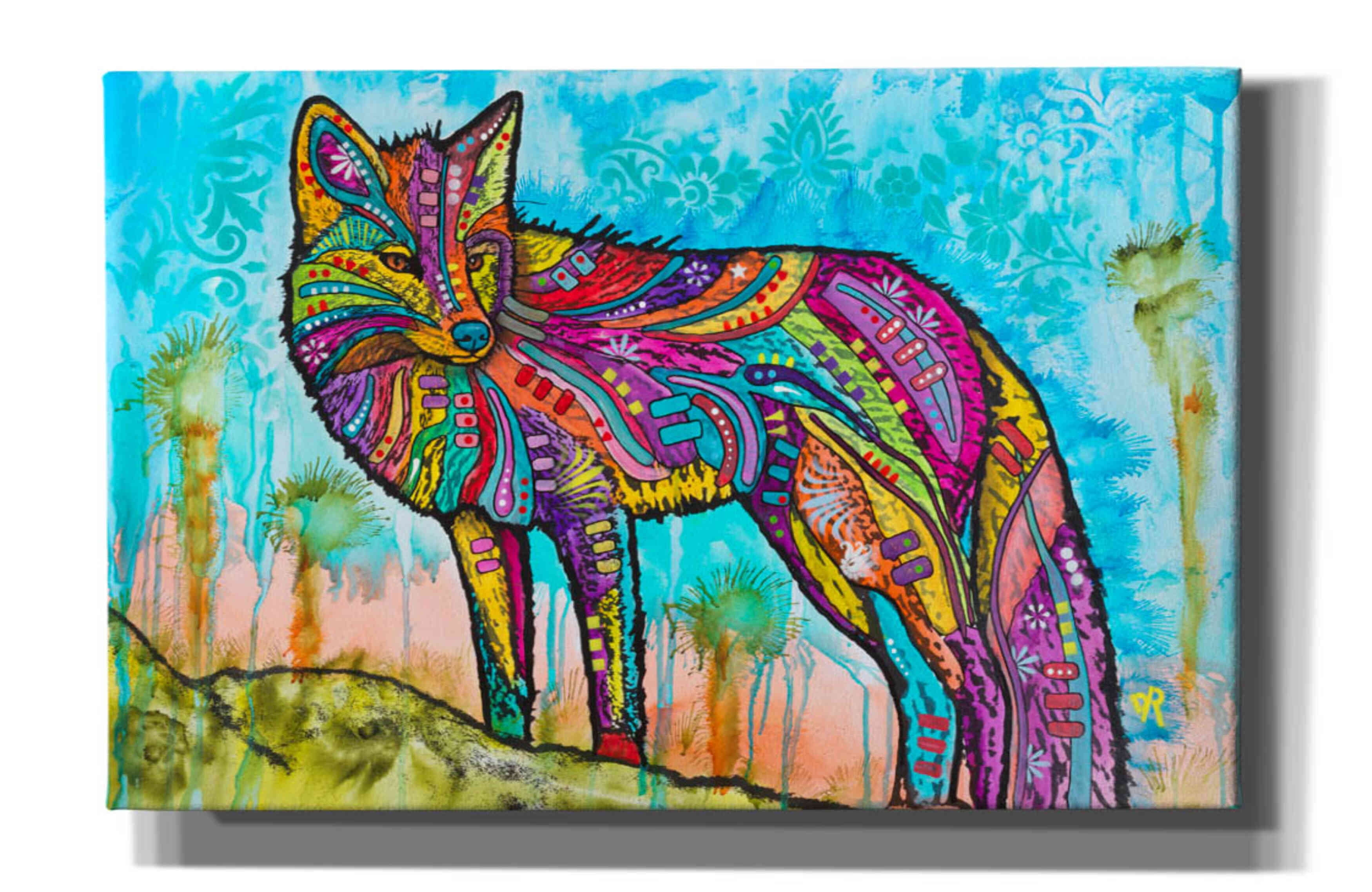 Epic Graffiti 'Electric Fox' by Dean Russo, Canvas Wall Art, 40"x26 ...