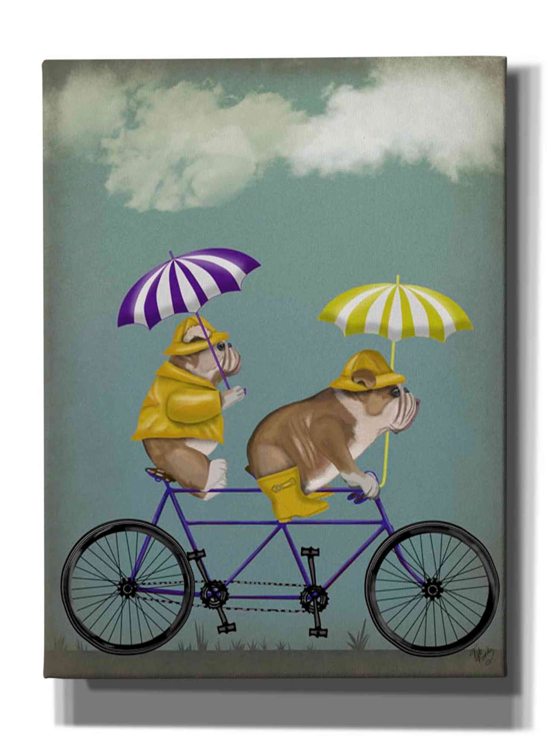 Epic Graffiti 'English Bulldog Tandem' by Fab Funky Canvas Wall Art, 26 ...