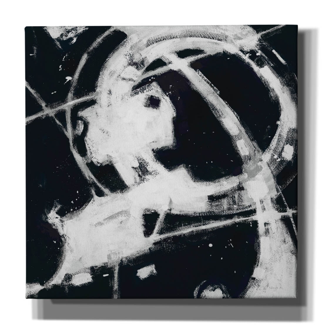 Epic Graffiti 'Expression Abstract 3 Bw' by Shirley Novak Canvas Wall ...
