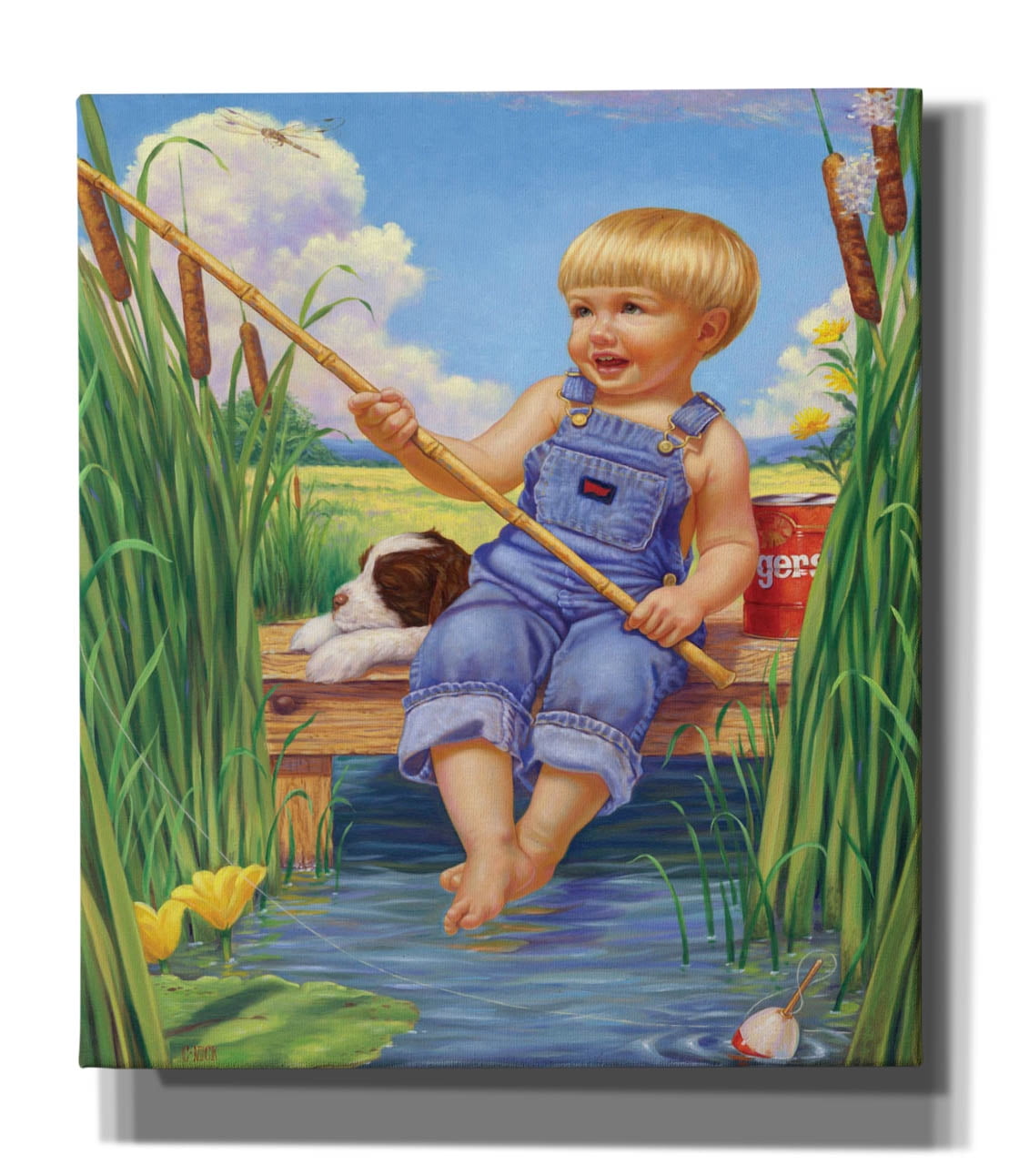 Epic Graffiti 'Fishin' by Christopher Nick, Canvas Wall Art, 26"x30 ...