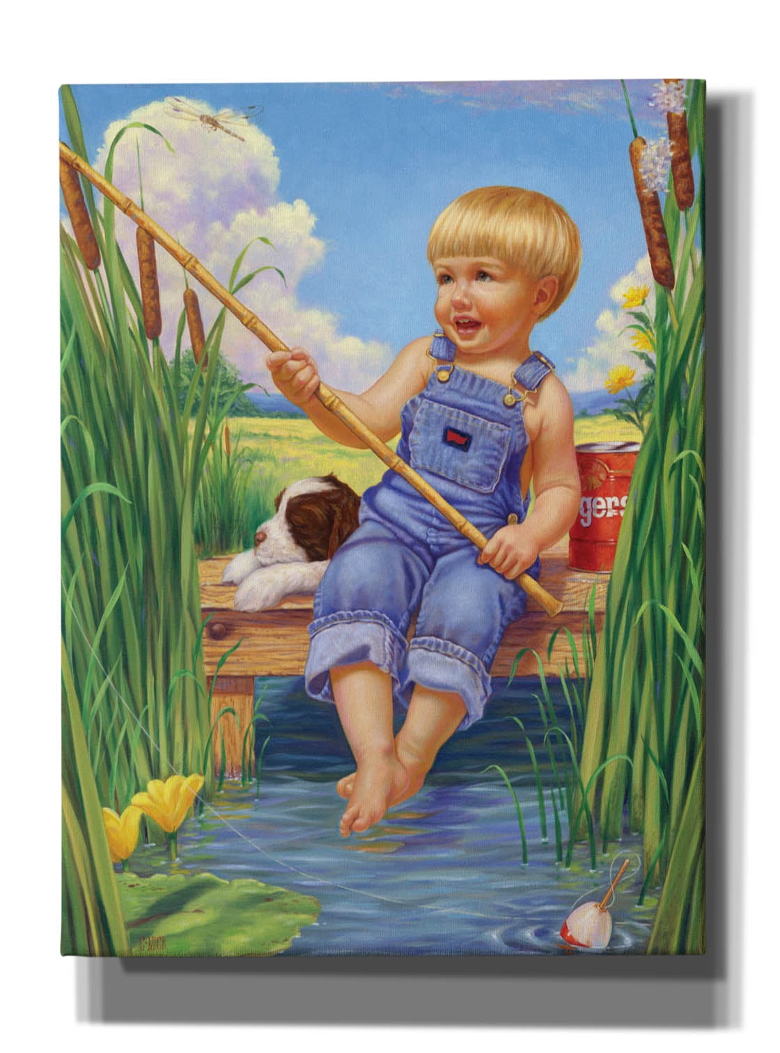 Epic Graffiti 'Fishin' by Christopher Nick, Canvas Wall Art, 40"x54 ...