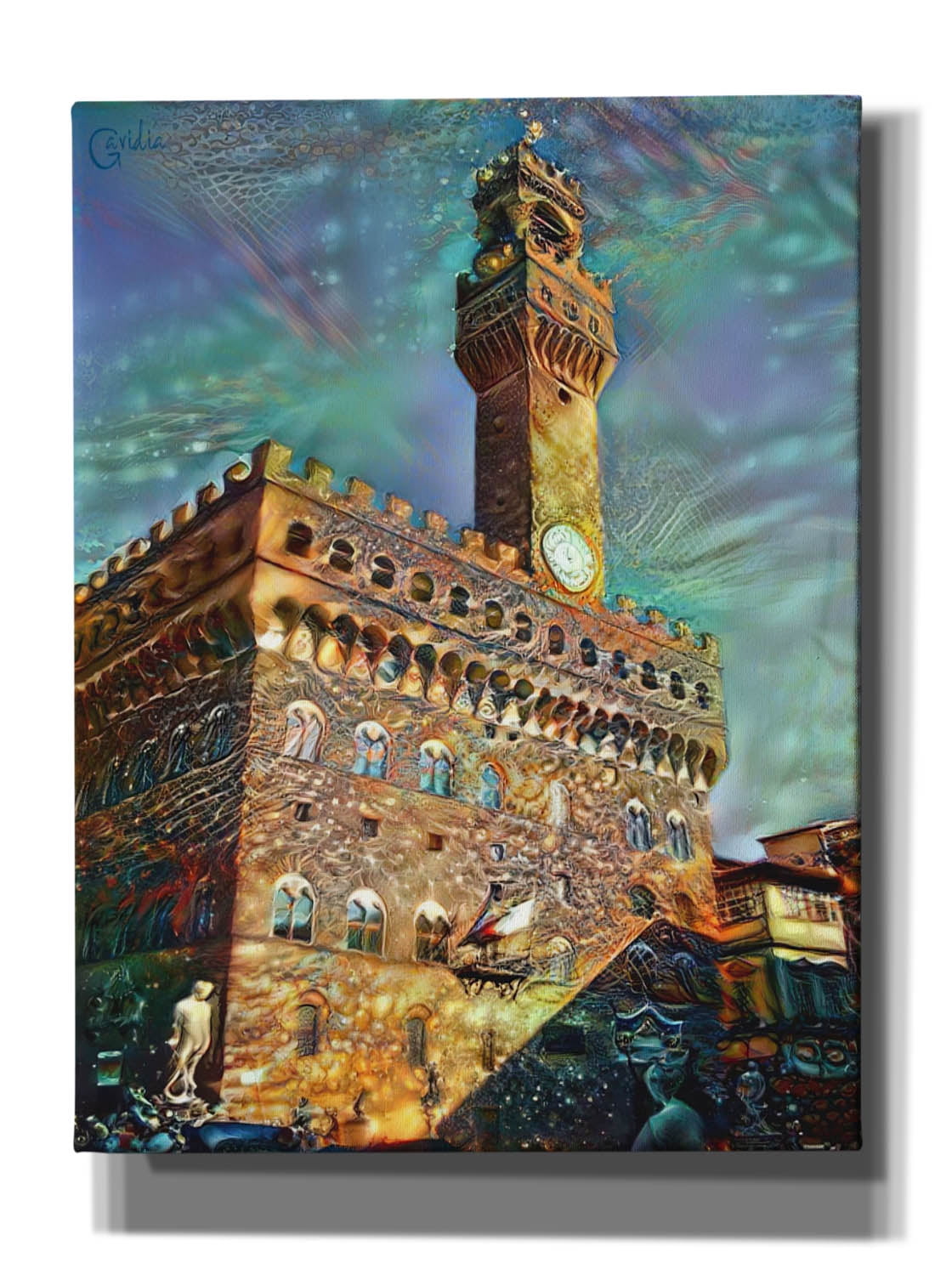 Epic Graffiti 'Florence Italy Palazzo Vecchio' by Pedro Gavidia, Canvas ...