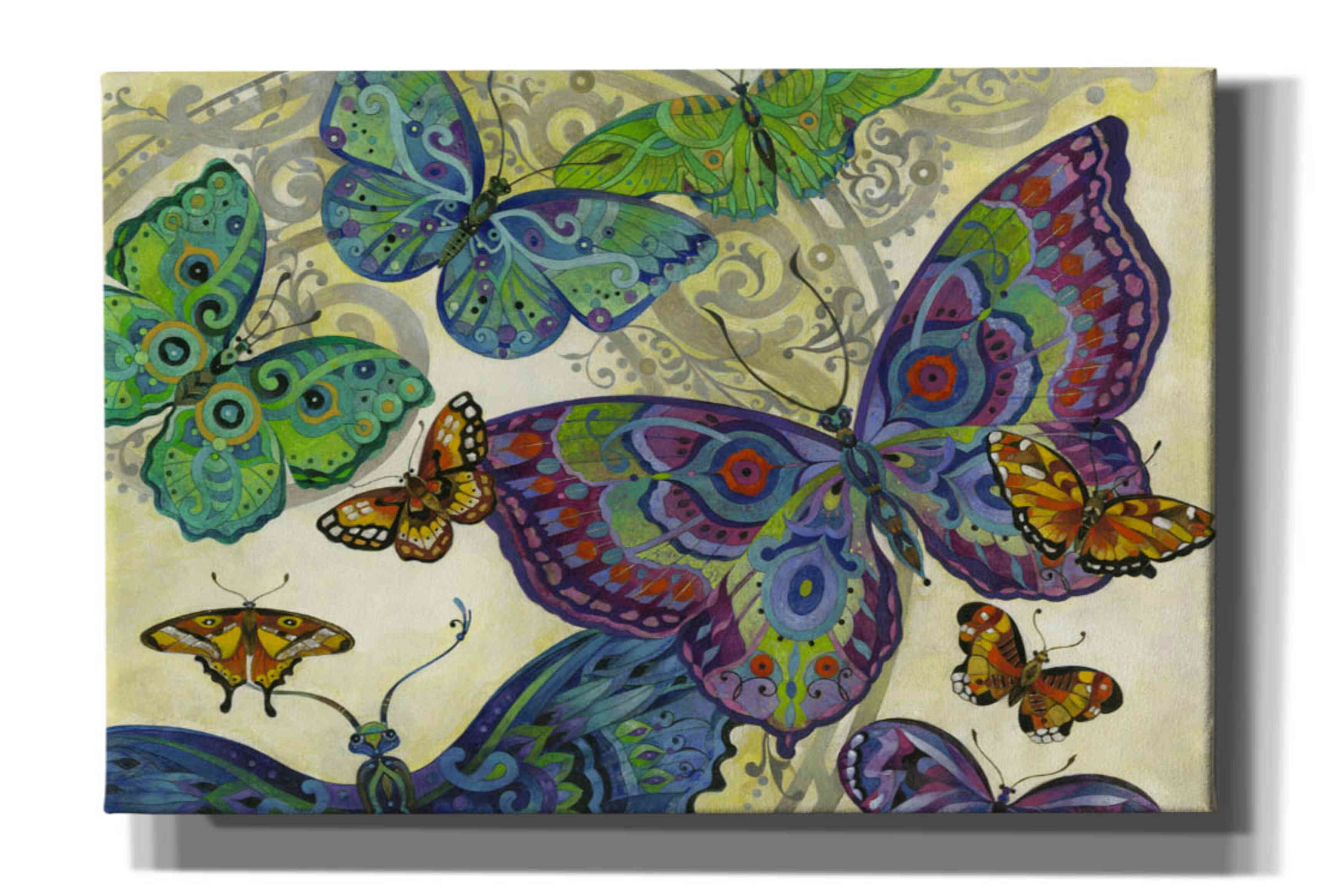 Epic Graffiti 'Flutter Flock' by David Galchutt, Canvas Wall Art, 18 ...