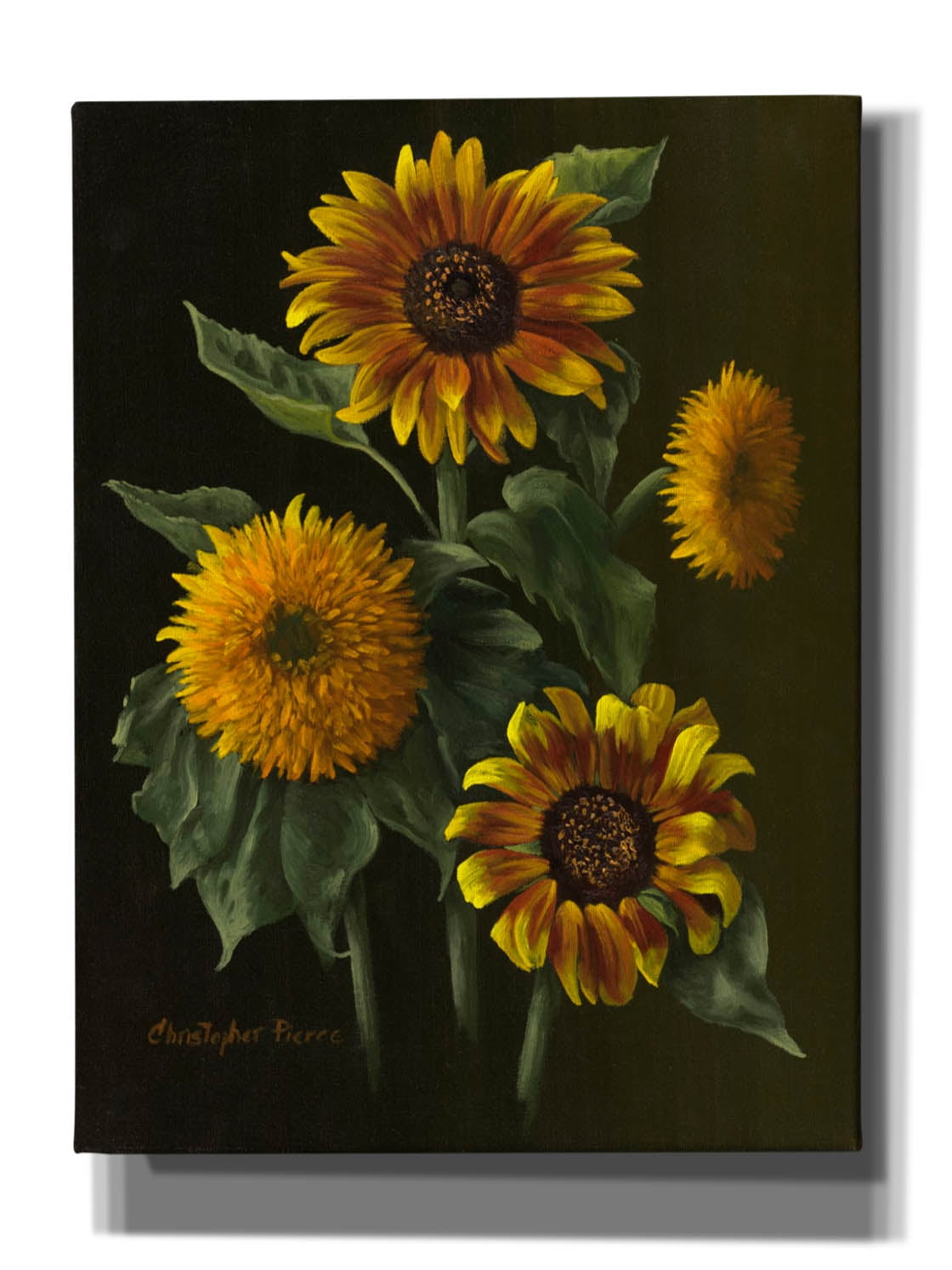 Epic Graffiti 'Four Sunflowers' by Christopher Pierce, Canvas Wall Art ...