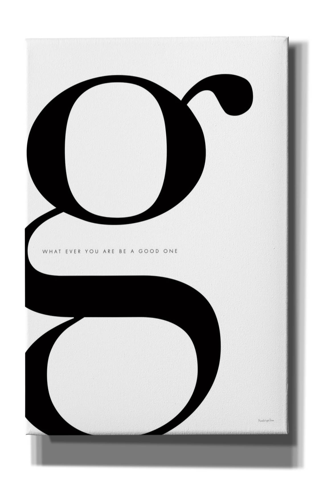 Epic Graffiti 'G Is For Good On White' by Mercedes Lopez Charro Canvas ...