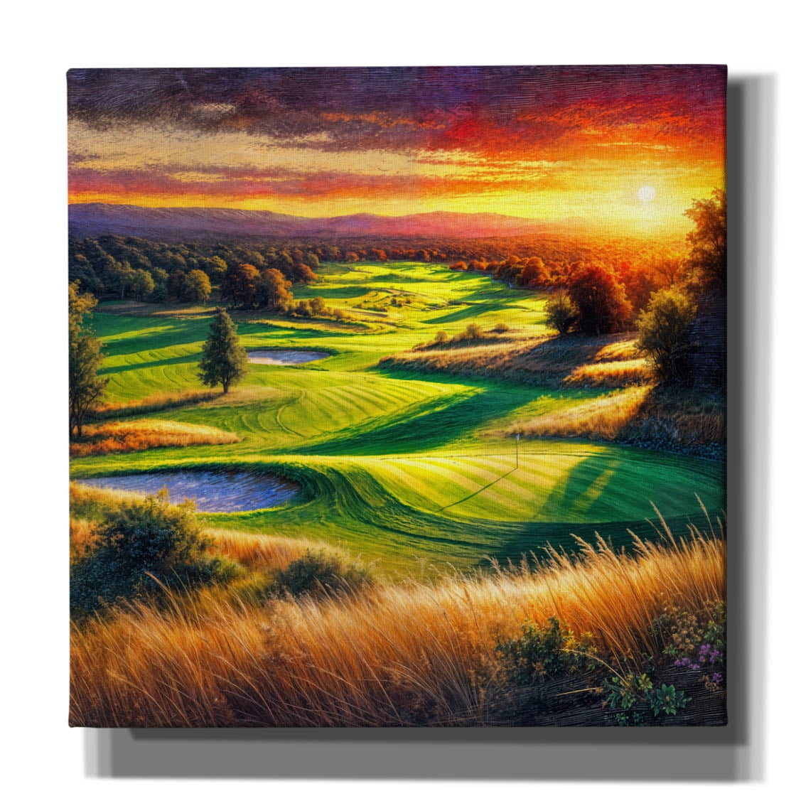 Epic Graffiti 'Golf Club Landscape' by Rey Klimt Canvas Wall Art, 26" x ...