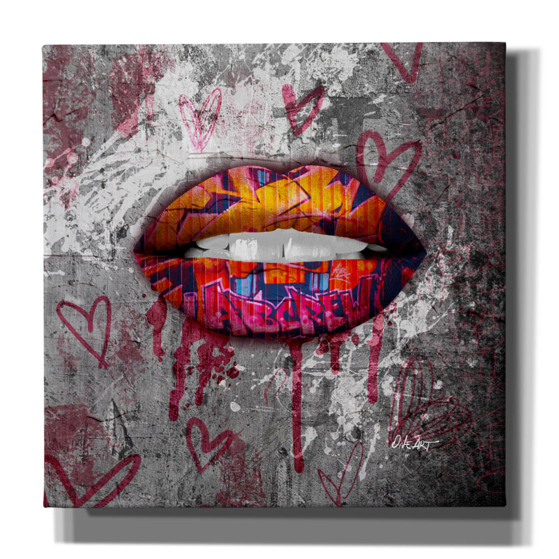 Epic Graffiti 'Graffiti Lips' by Svetlana Aleynikova Canvas Wall Art ...