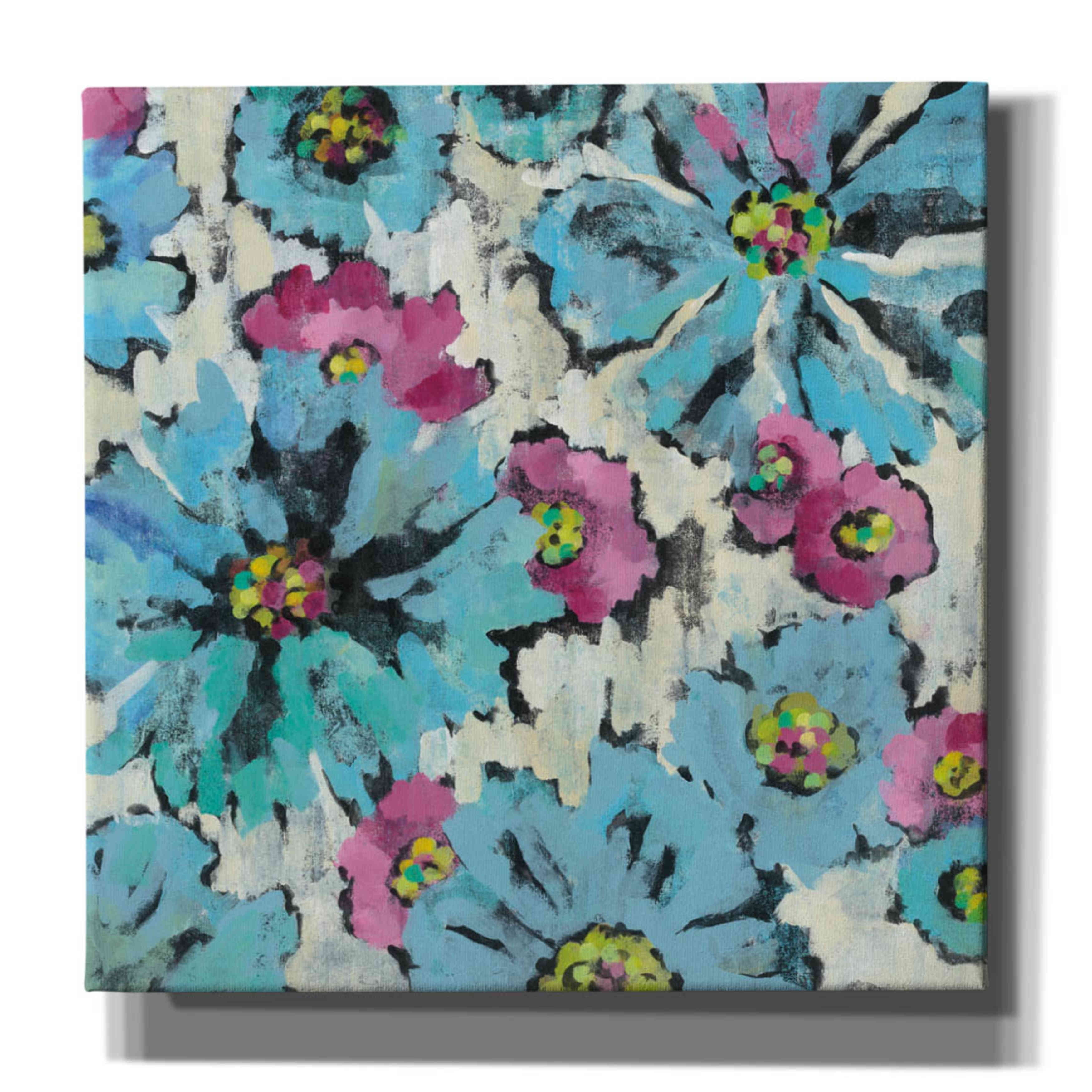 Epic Graffiti 'Graphic Pink and Blue Floral I' by Silvia Vassileva ...