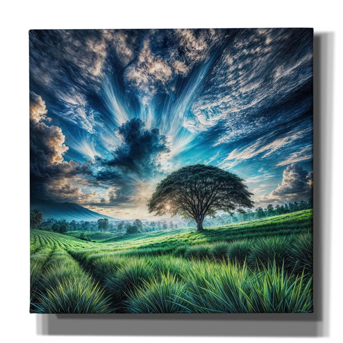 Epic Graffiti 'Greenfield Landscape' by Rey Klimt Canvas Wall Art, 26 ...