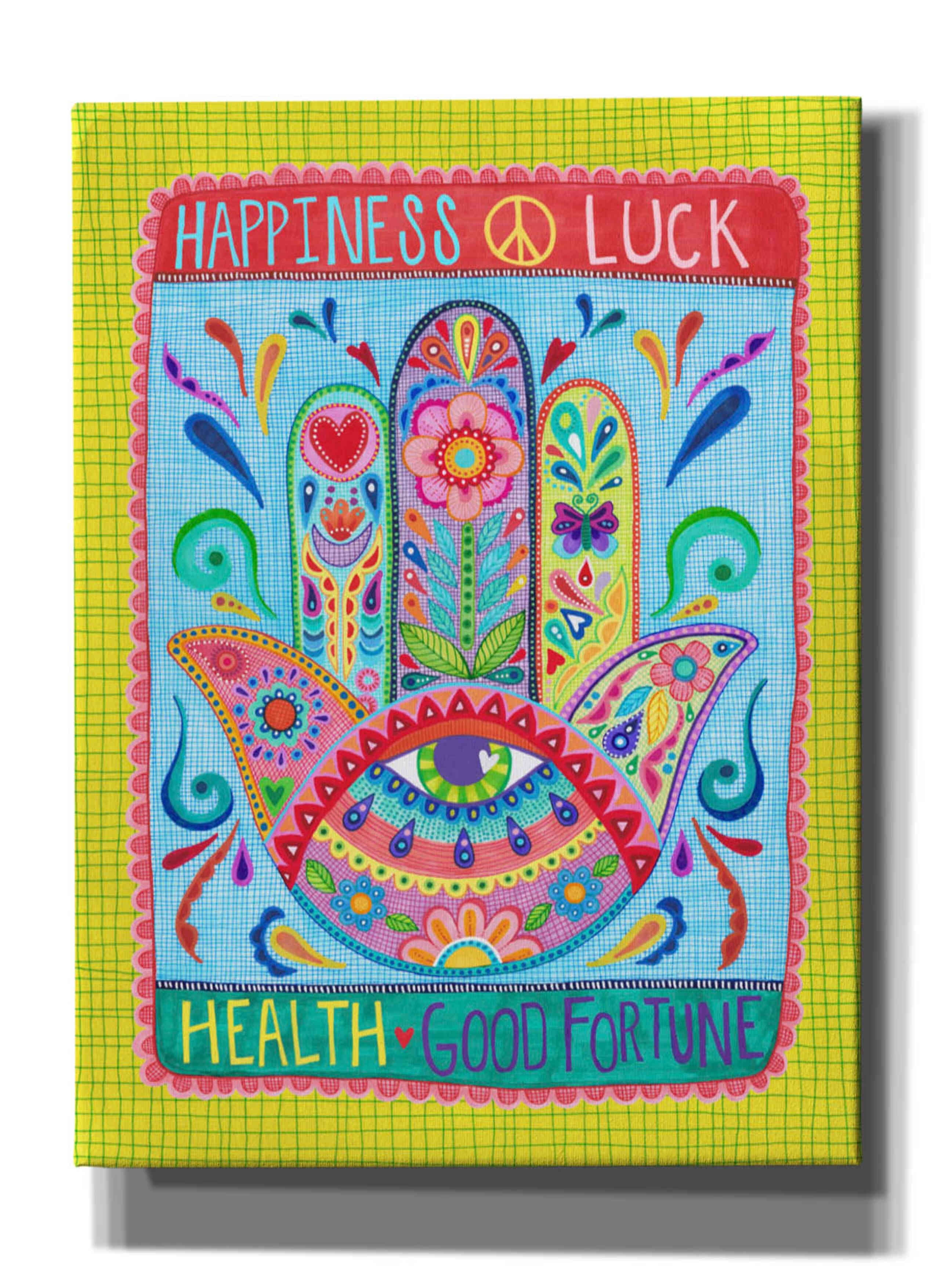 Epic Graffiti 'Hamsa of Happiness' by Hello Angel, Giclee Canvas Wall ...