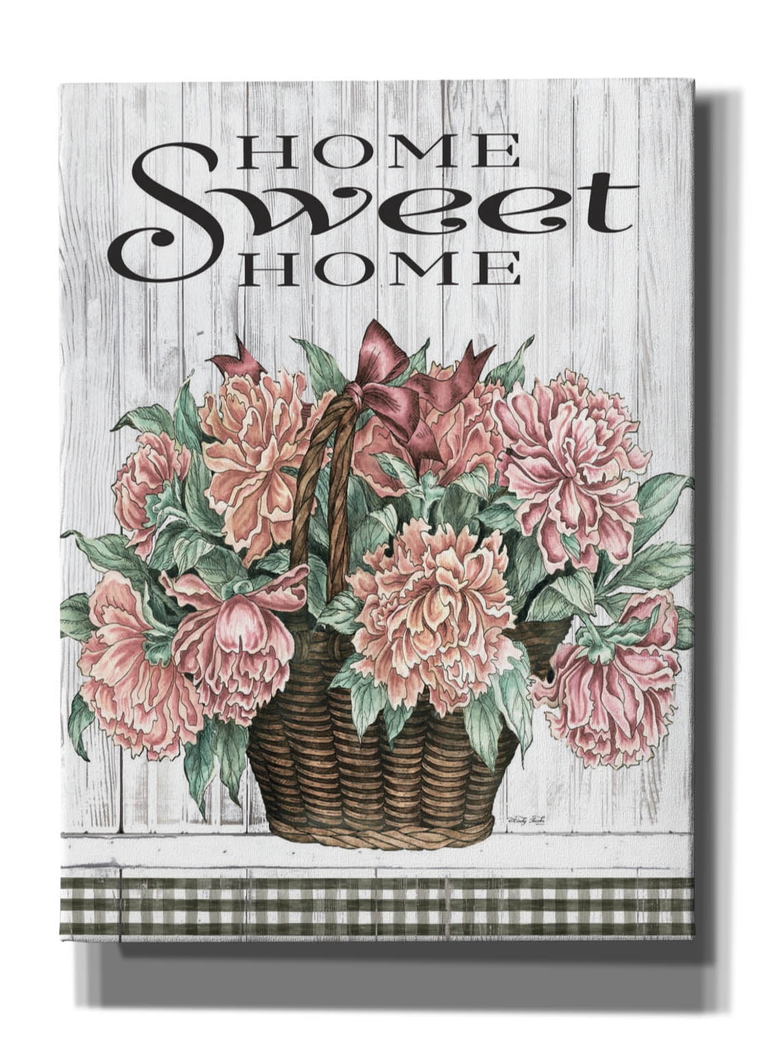 Epic Graffiti 'Home Sweet Home Peonies' by Cindy Jacobs, Canvas Wall ...