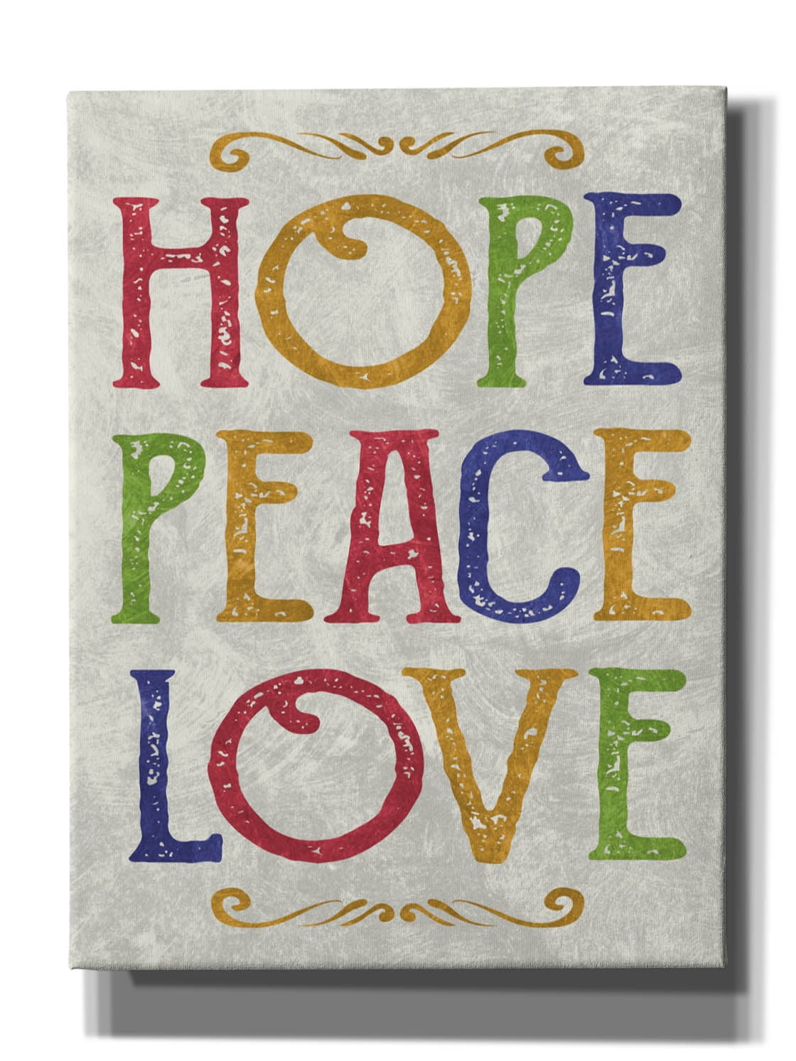 Epic Graffiti 'Hope Peace Love' by Erin Clark Canvas Wall Art, 12" x 16" - Walmart.com