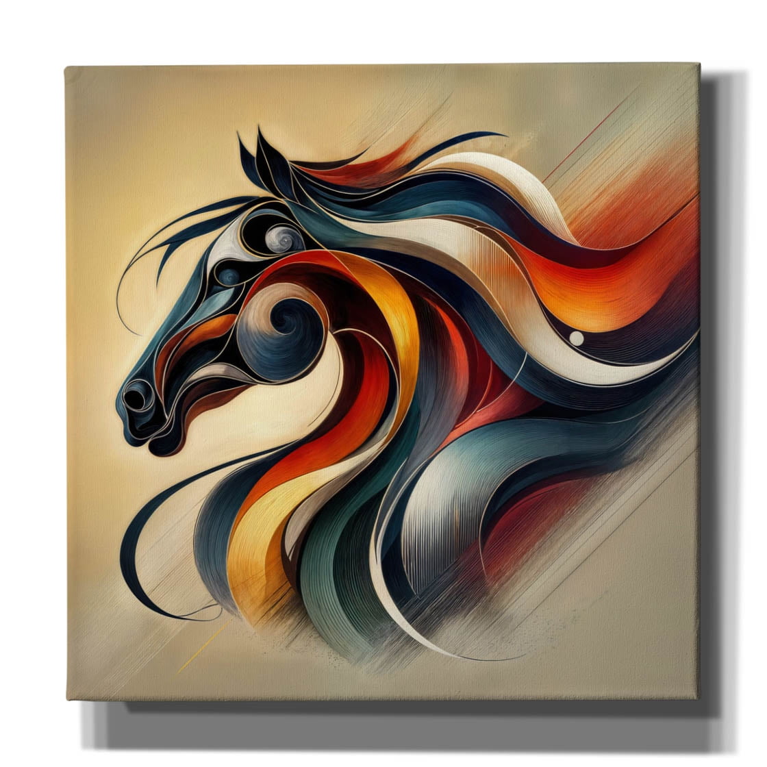 Epic Graffiti 'Horse Head Abstract' by Rey Klimt Canvas Wall Art, 18" x ...