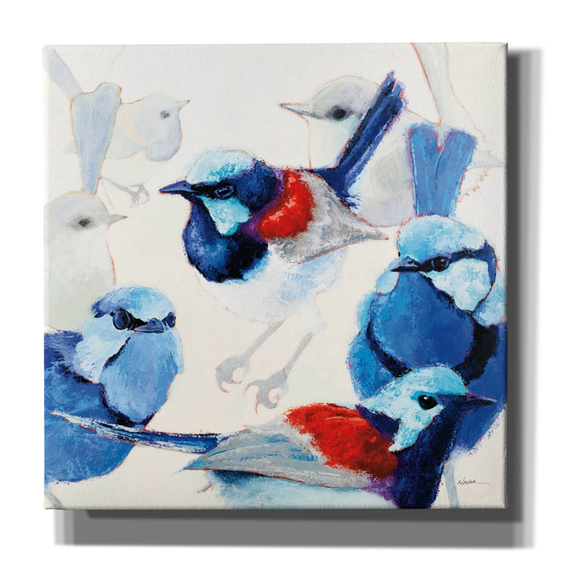 Epic Graffiti 'In The Layering Of Wrens' by Shirley Novak Canvas Wall ...