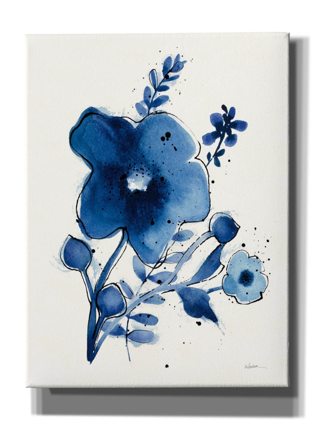Epic Graffiti 'Independent Blooms Blue 1' by Shirley Novak Canvas Wall ...