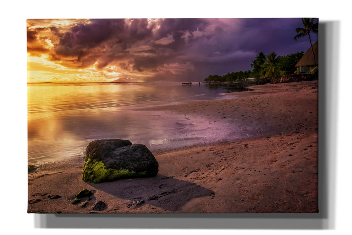 Epic Graffiti 'Island Sunset' by Jonathan Ross, Canvas Wall Art, 18"x12 ...