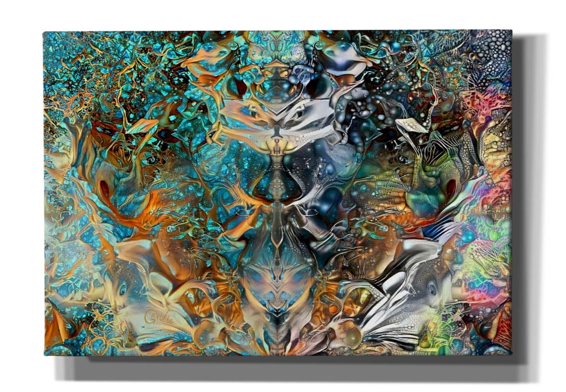 Epic Graffiti 'Jade Mask' by Pedro Gavidia, Canvas Wall Art, 26"x18 ...