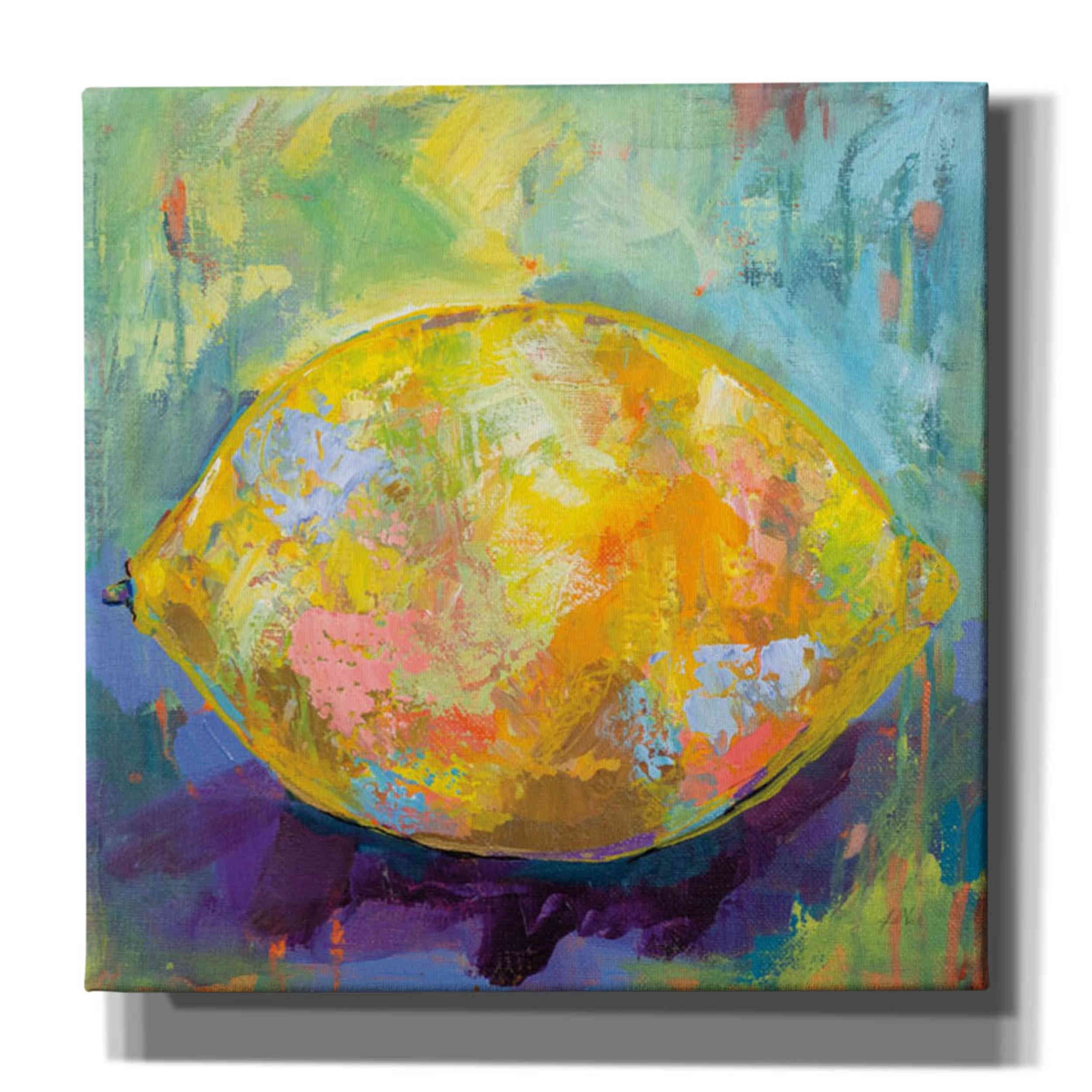 Epic Graffiti "Lemon" by Jeanette Vertentes, Canvas Wall Art, 18"x18 ...