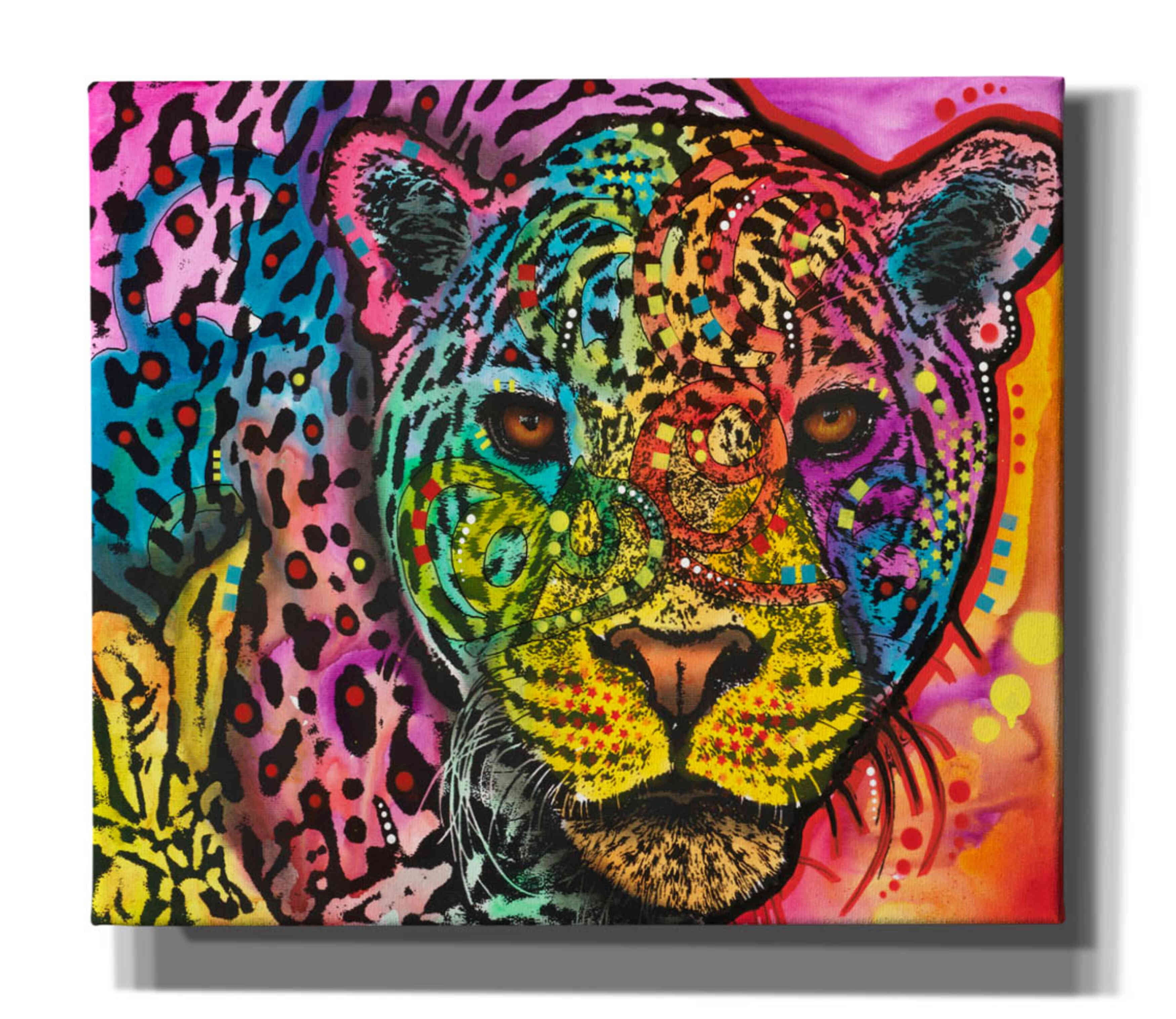 Epic Graffiti 'Leopard Spots' by Dean Russo, Canvas Wall Art, 30"x26 ...