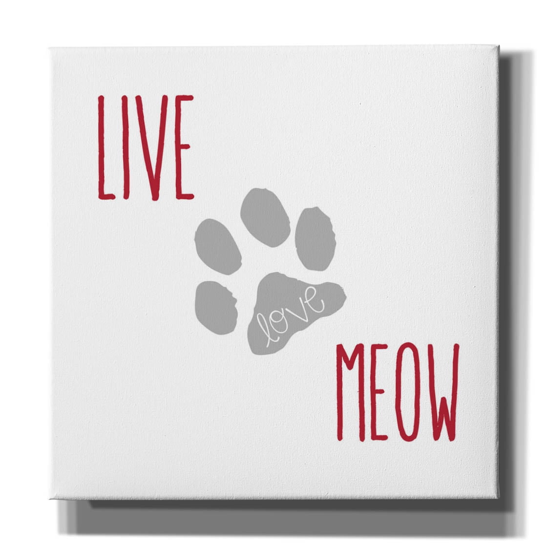 Epic Graffiti 'Live Love Meow 2' by Erin Clark Canvas Wall Art, 26" x ...