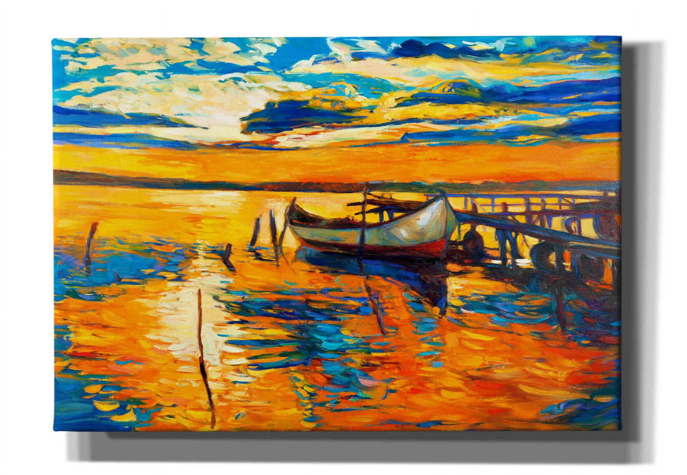 Epic Graffiti 'Lonely Boat' by Epic Portfolio, Canvas Wall Art, 26"x18 ...