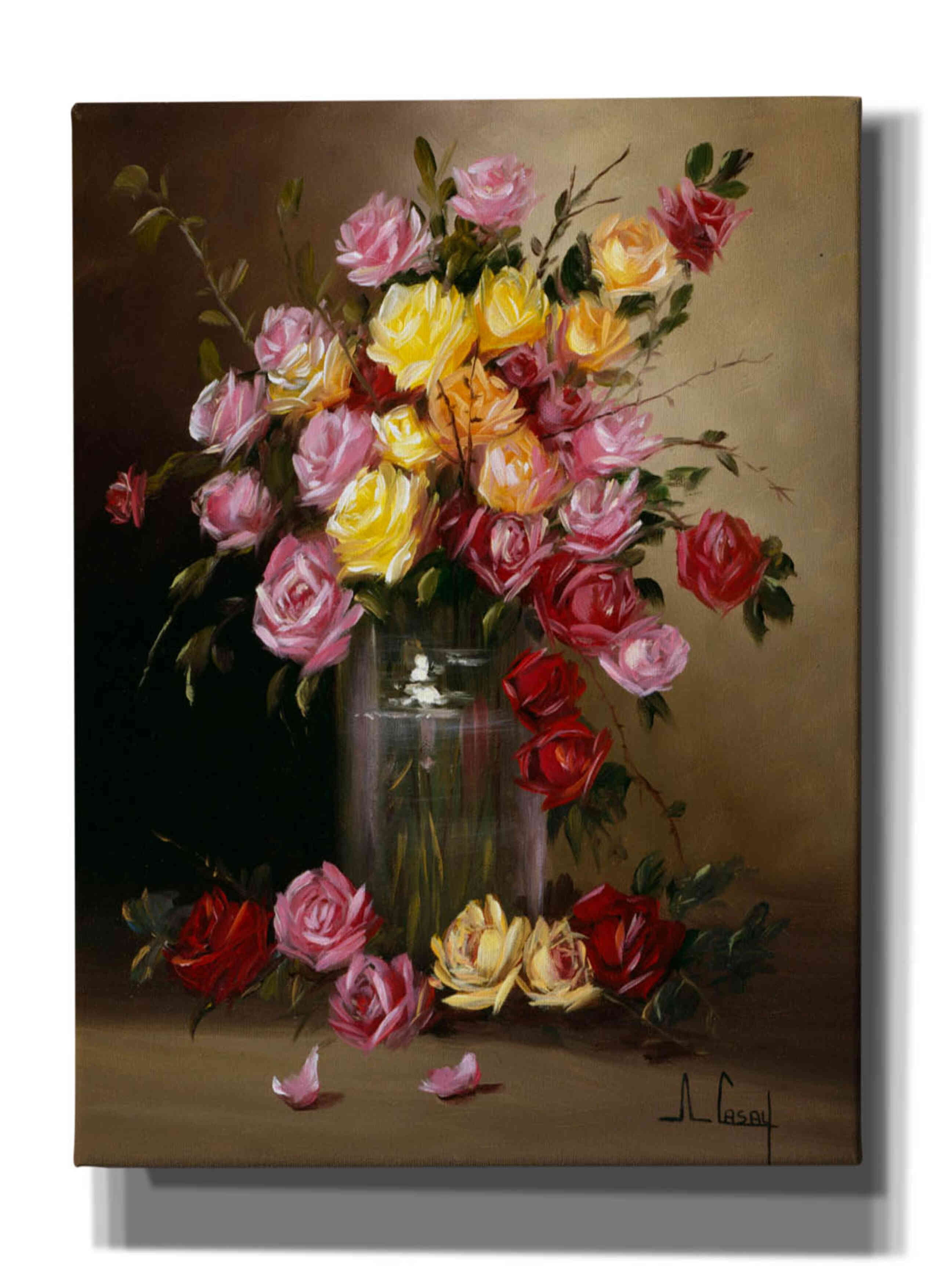 Epic Graffiti 'Mom's Roses' by Anthony Casay, Canvas Wall Art, 40"x54 ...
