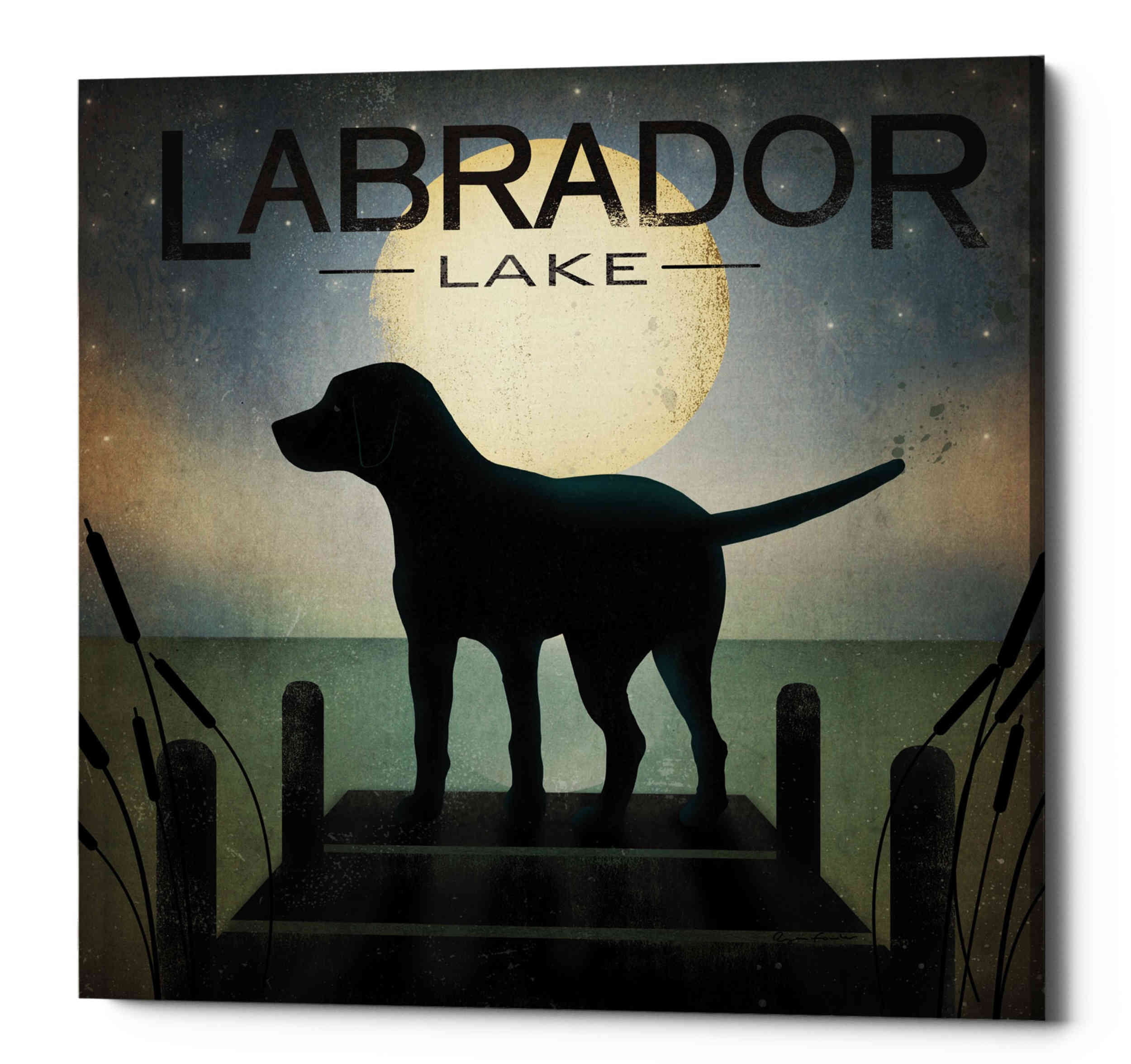 Epic Graffiti 'Moonrise Black Dog - Labrador Lake' by Ryan Fowler ...