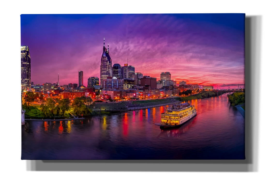 Epic Graffiti 'Nashvile Glow' by Jonathan Ross, Canvas Wall Art, 40"x26 ...
