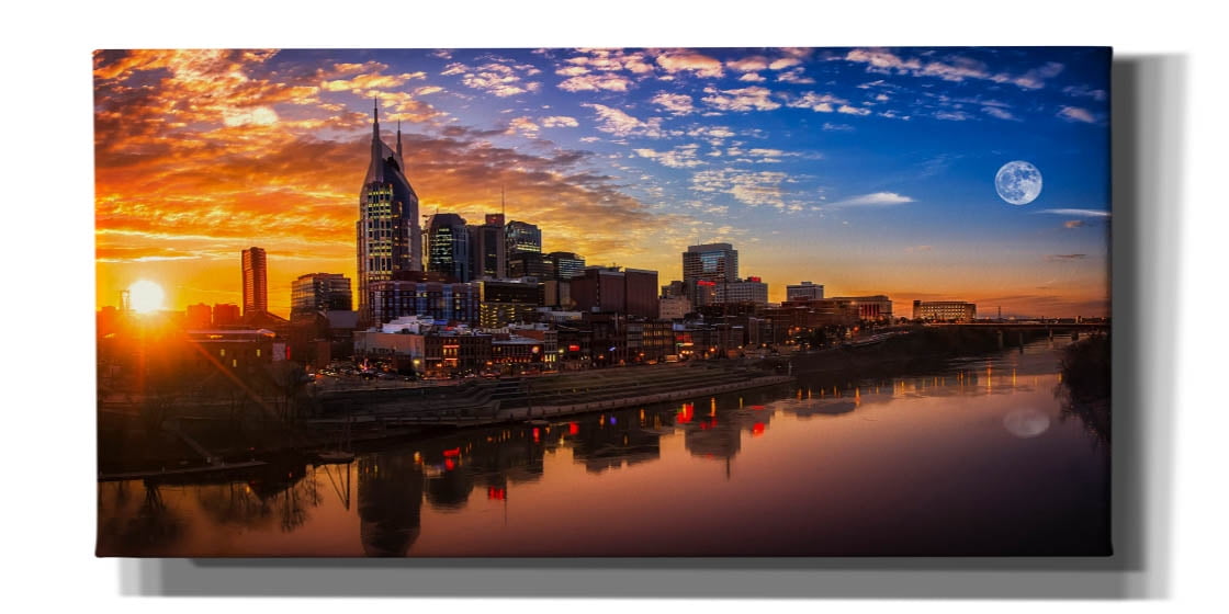 Epic Graffiti 'Nashville Sunset' by Jonathan Ross, Canvas Wall Art, 40 ...