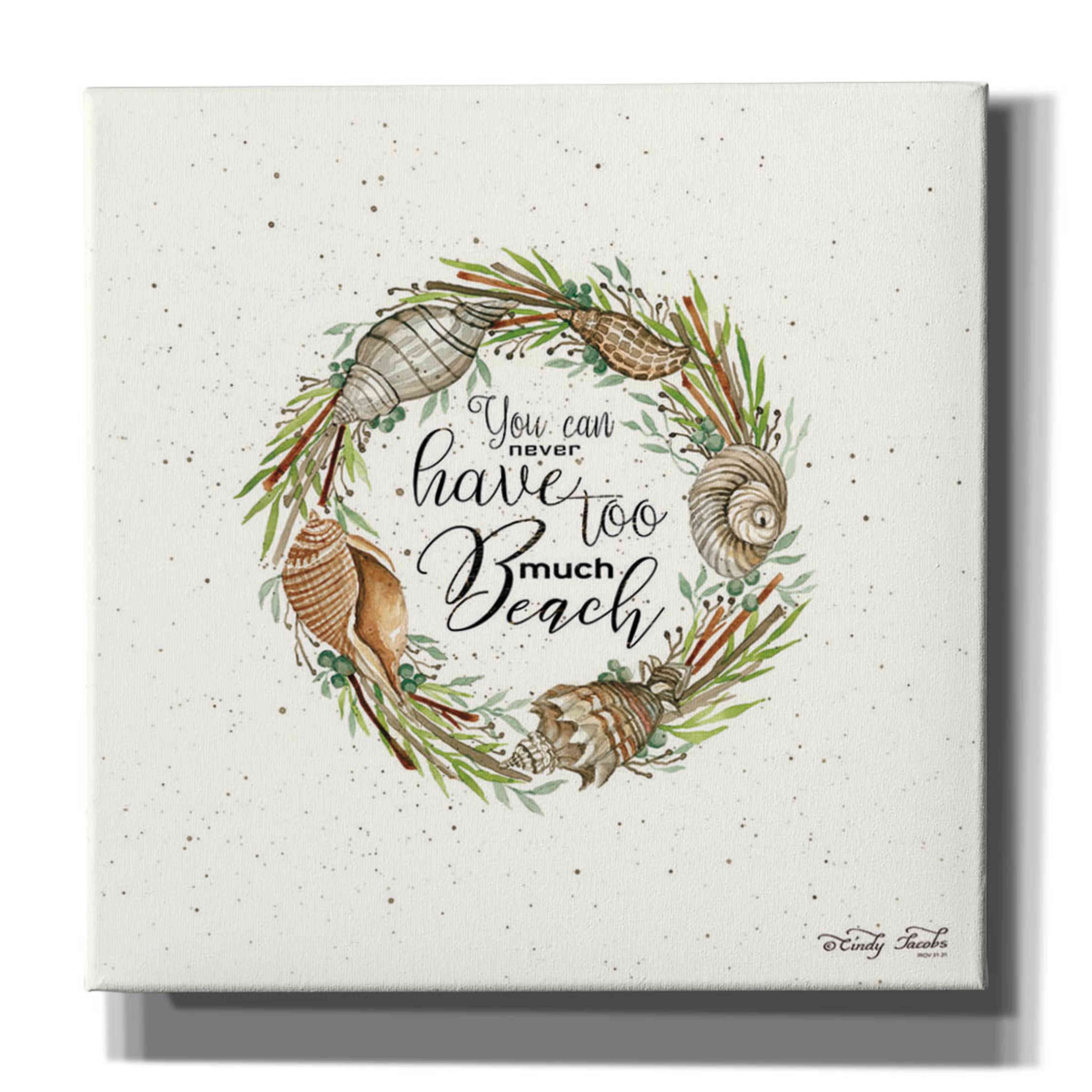 Epic Graffiti 'Never Too Much Beach Shell Wreath' by Cindy Jacobs ...