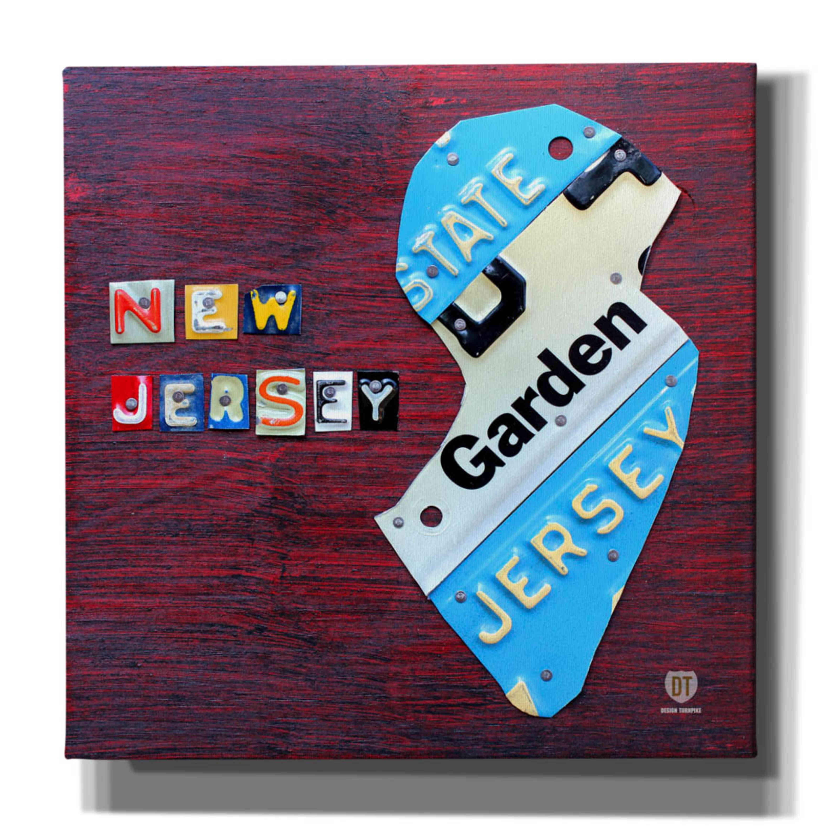 Epic Graffiti 'New Jersey License Plate Map' by Design Turnpike, Giclee ...