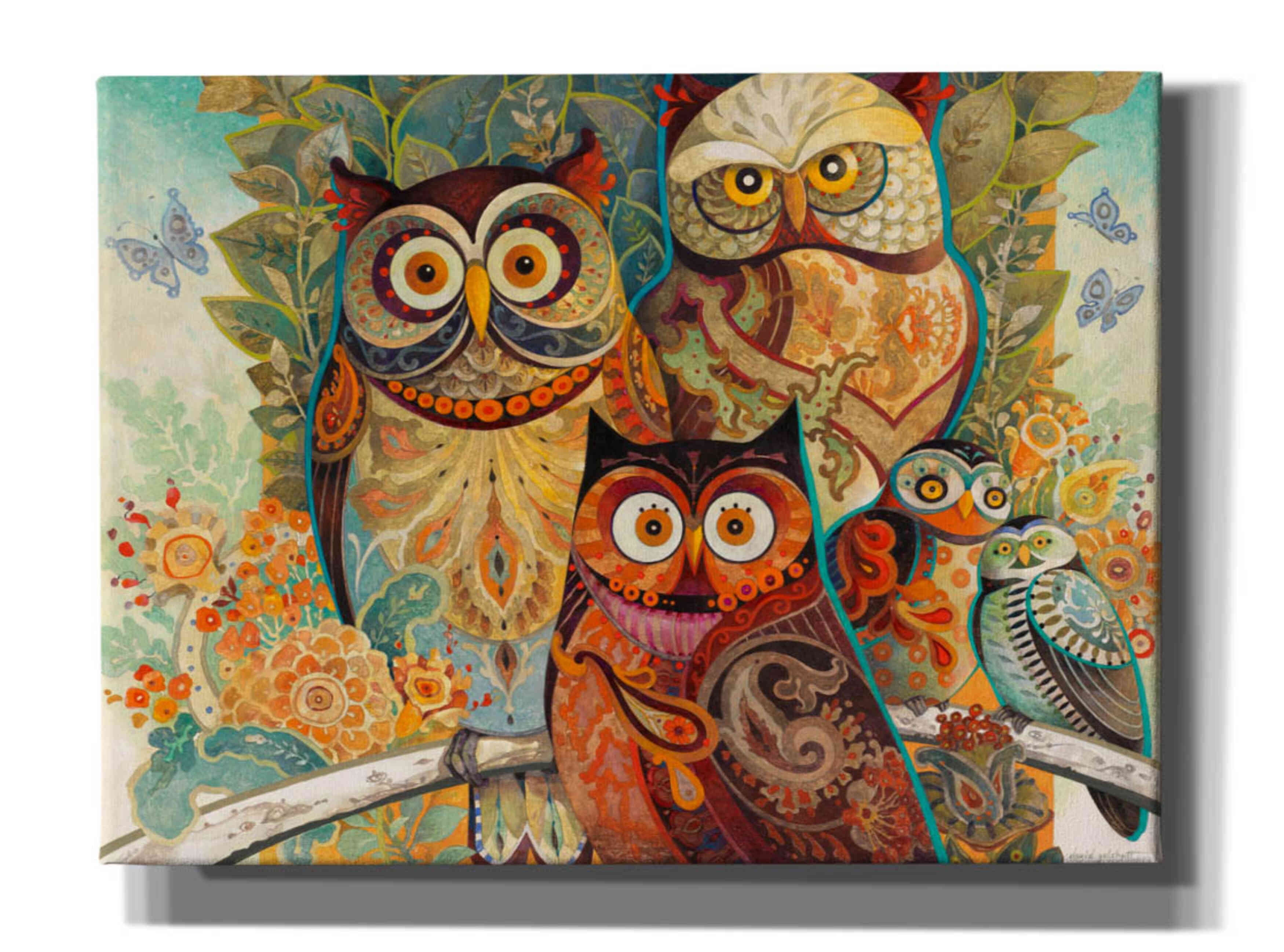 Epic Graffiti 'Owls' by David Galchutt, Canvas Wall Art, 54"x40 ...