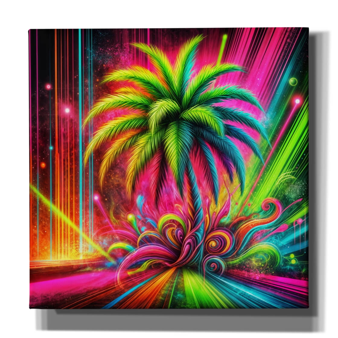 Epic Graffiti 'Palm Tree Abstract 1' by Rey Klimt Canvas Wall Art, 18 ...
