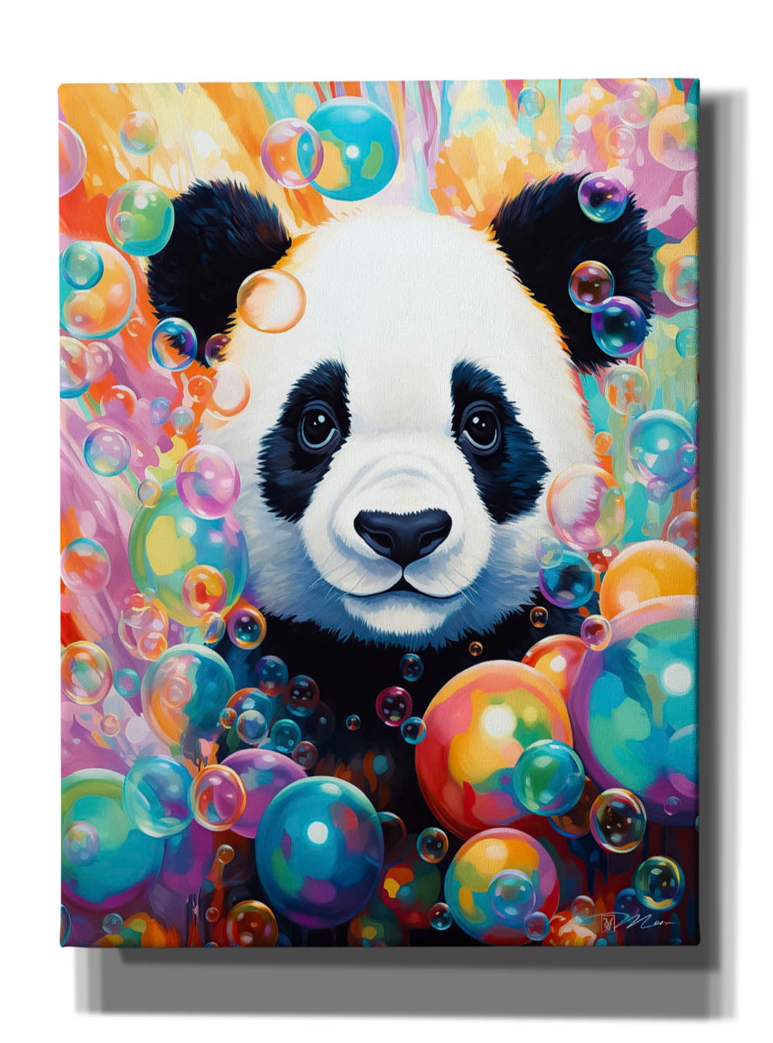 Epic Graffiti 'Panda And Bubbles' by Momart Canvas Wall Art, 40" x 54 ...