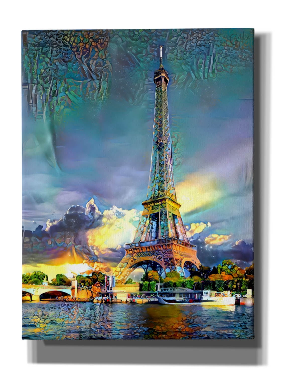 Epic Graffiti 'Paris France Eiffel Tower' by Pedro Gavidia, Canvas Wall ...