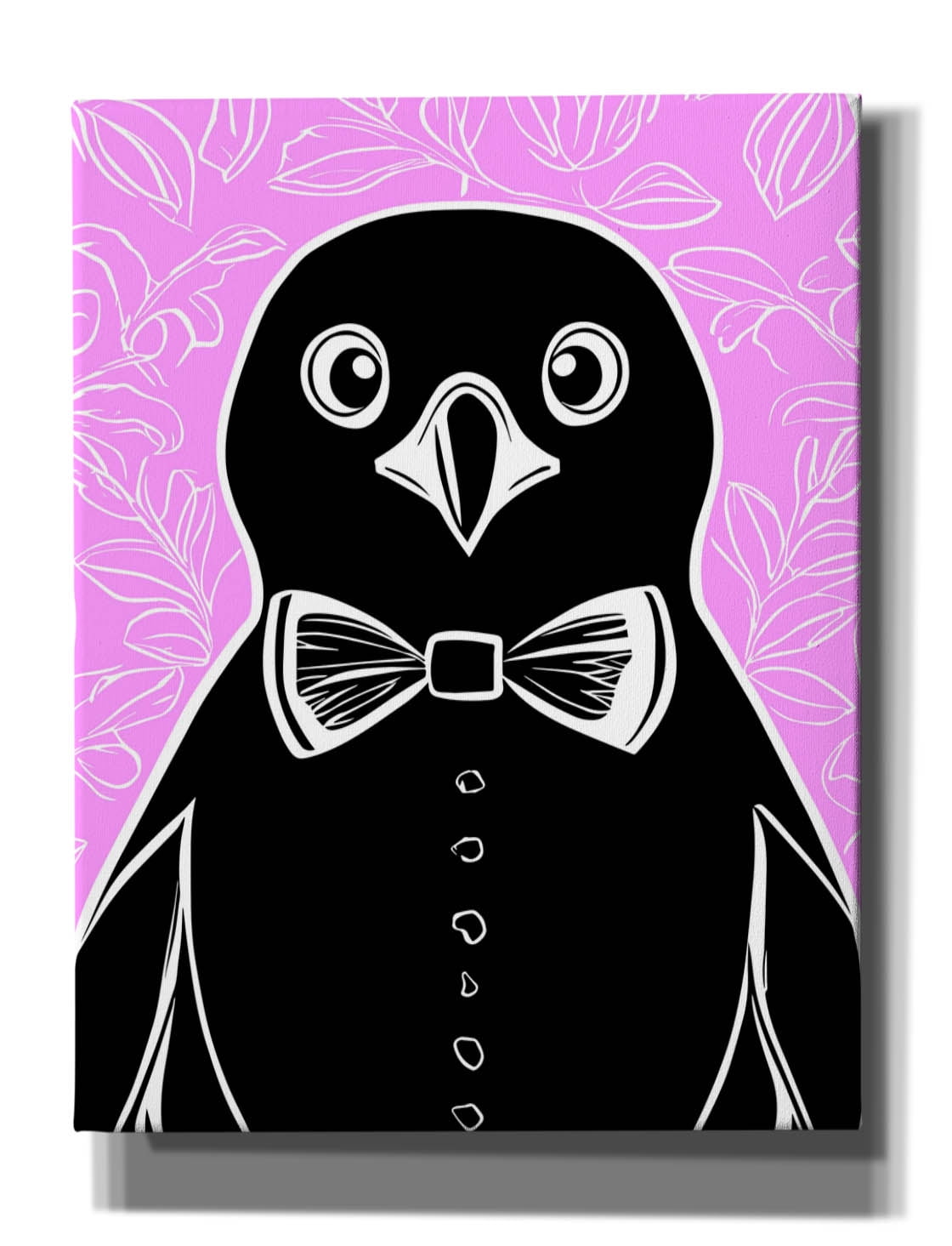 Epic Graffiti 'Penguin With A Bow Tie' by Andreas Magnusson Canvas Wall ...
