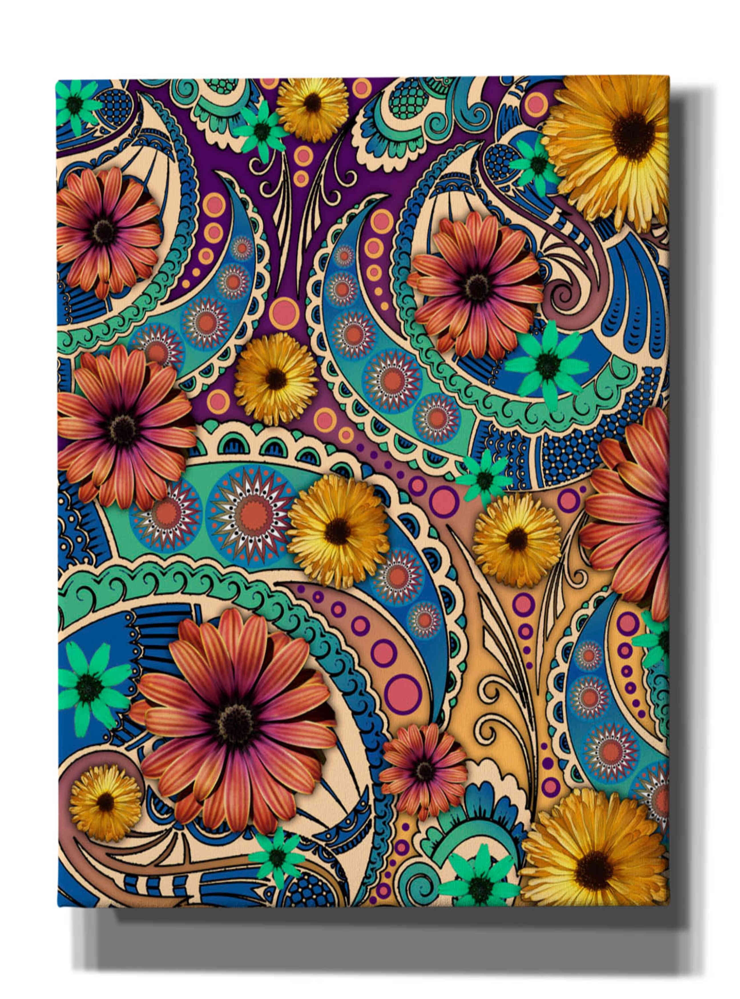 Epic Graffiti 'Petals and Paisley' by Fusion Idol Arts, Canvas Wall Art ...