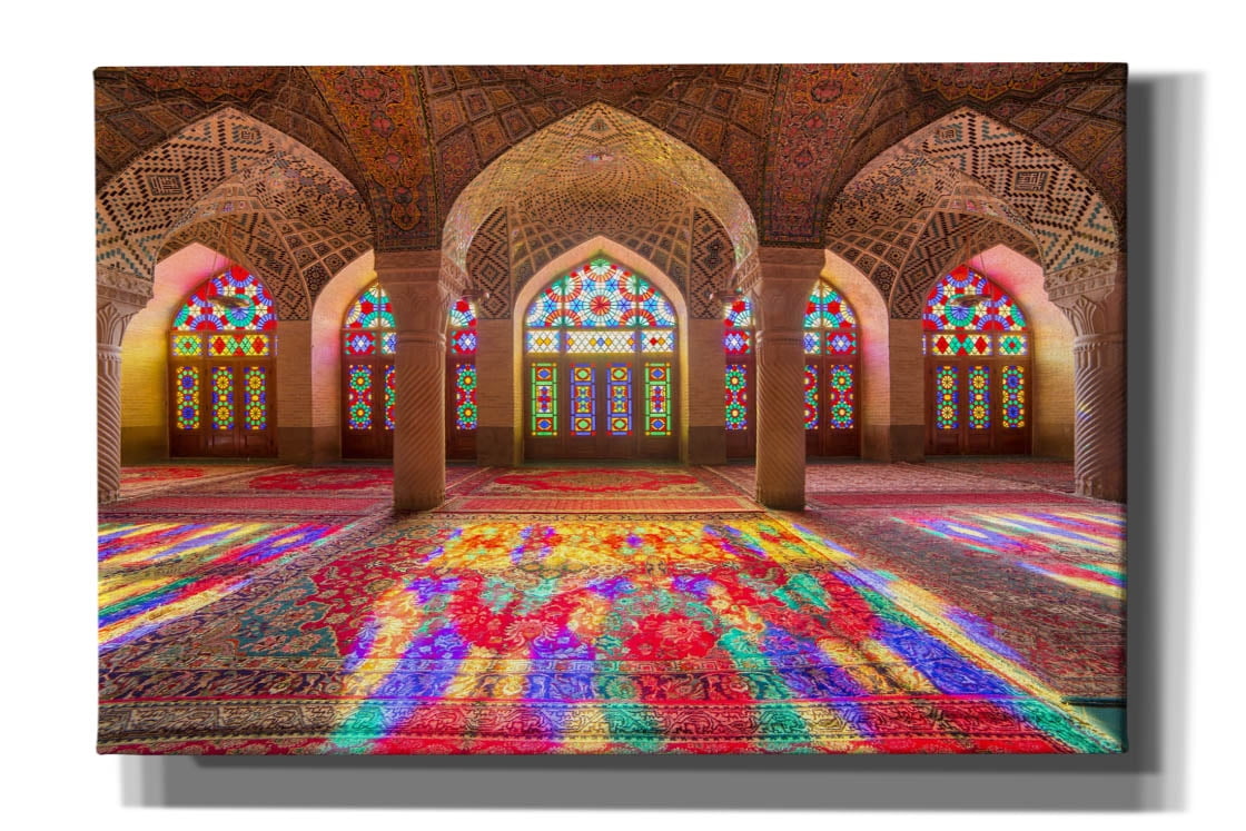 Epic Graffiti 'Pink Mosque of Shiraz Iran' by Epic Portfolio, Canvas ...