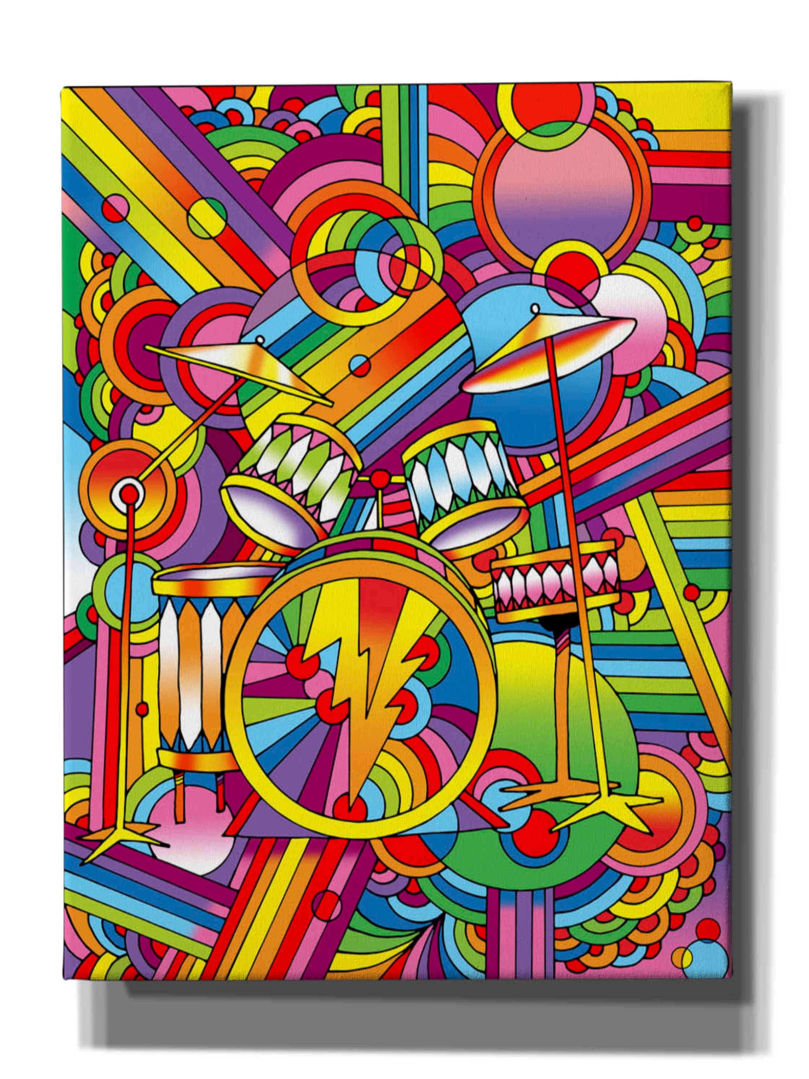 Epic Graffiti 'Pop Art Drums' by Howie Green, Canvas Wall Art, 12"x16 ...
