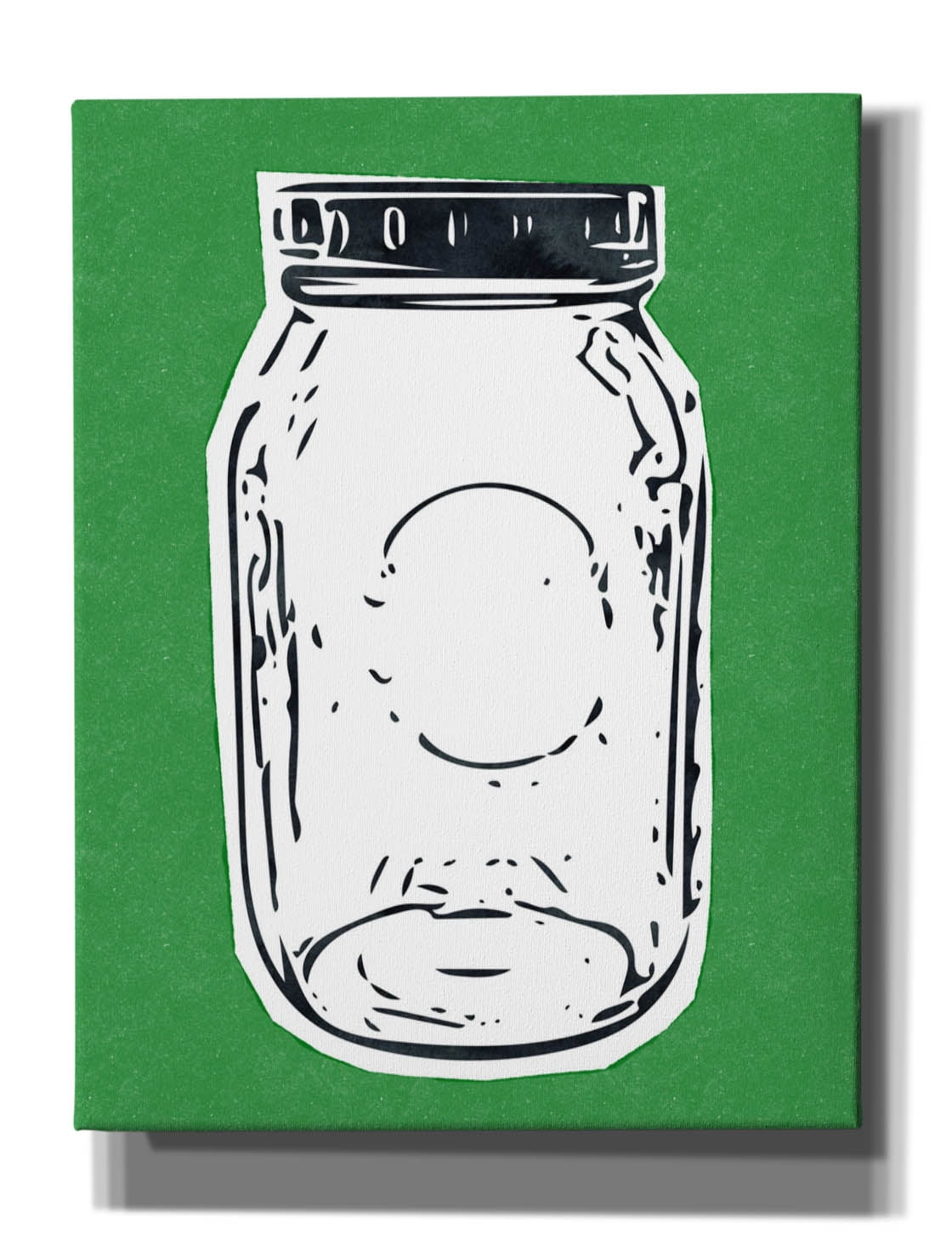 Epic Graffiti 'Pop Art Mason Jar Green' by Linda Woods Canvas Wall Art ...
