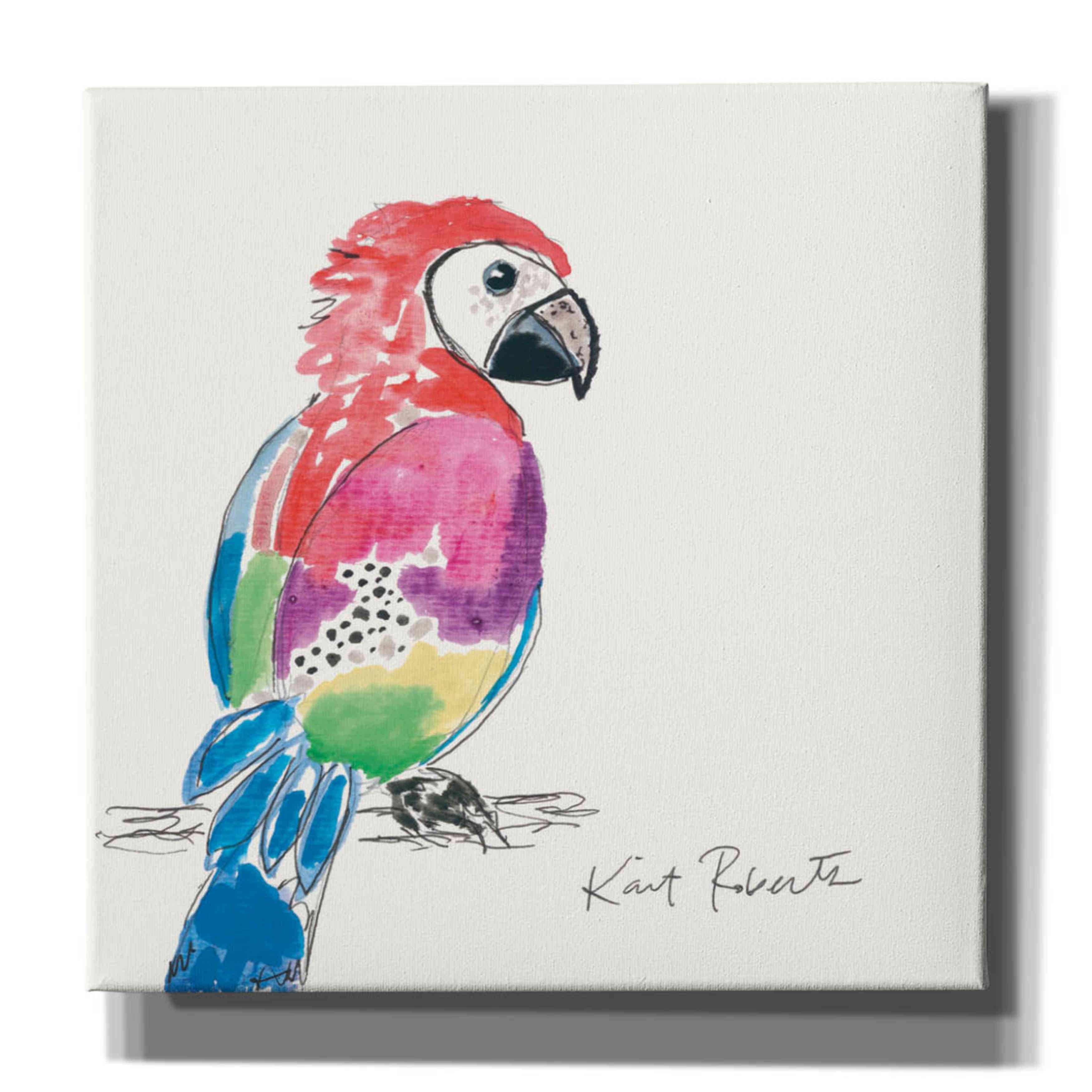 Epic Graffiti 'Preston the Parrot' by Kait Roberts, Canvas Wall Art, 18 ...
