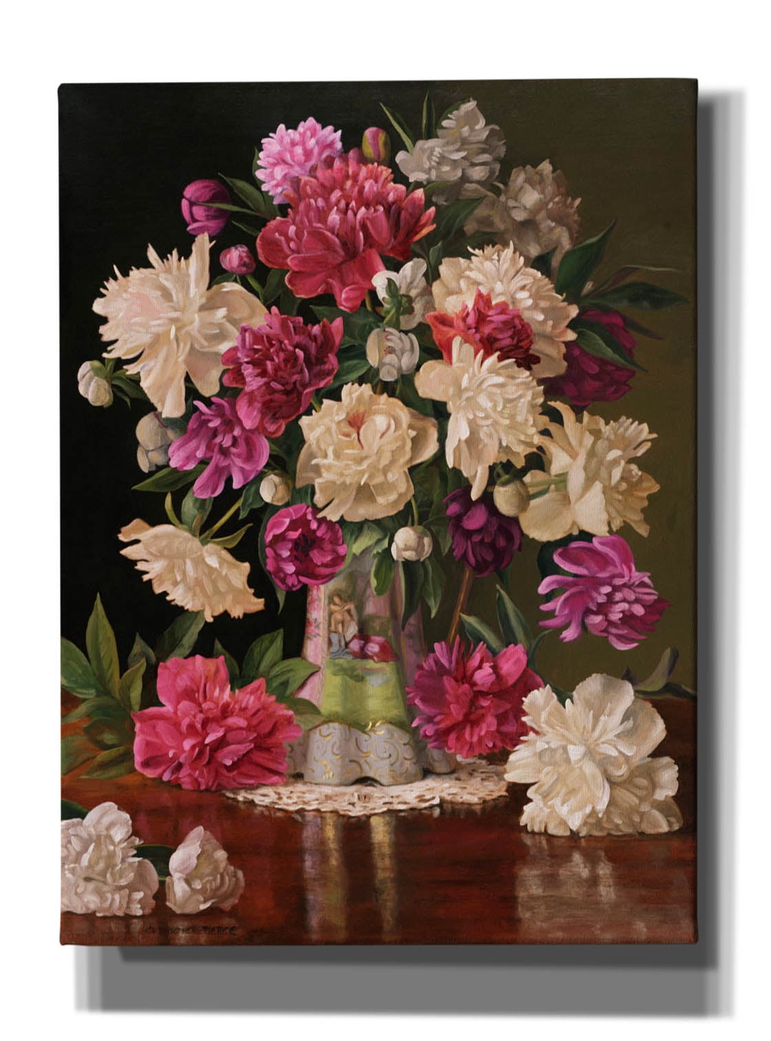Epic Graffiti 'Red And White Peonies' by Christopher Pierce, Canvas ...