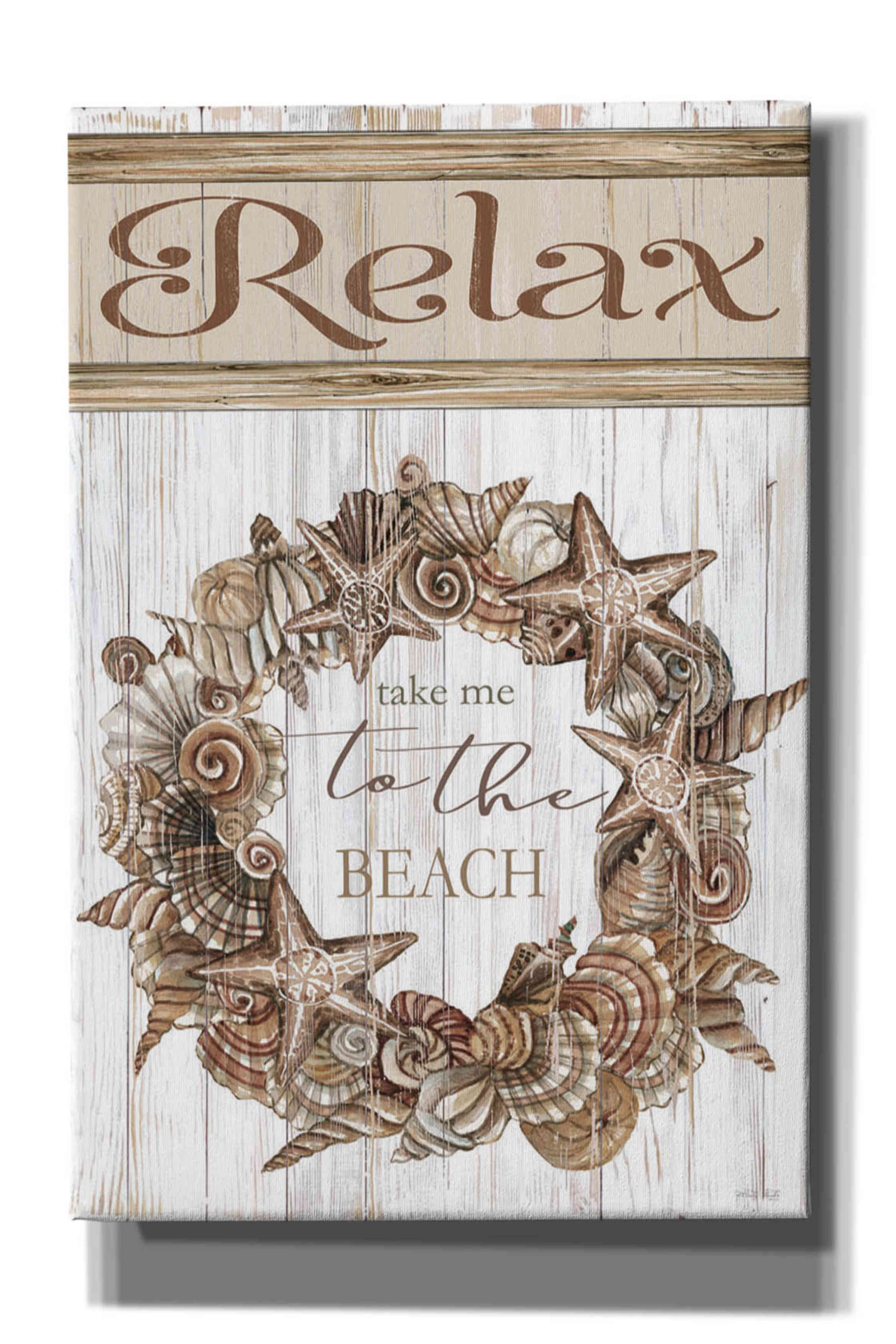 Epic Graffiti 'Relax Shell Wreath' by Cindy Jacobs, Canvas Wall Art, 12 ...