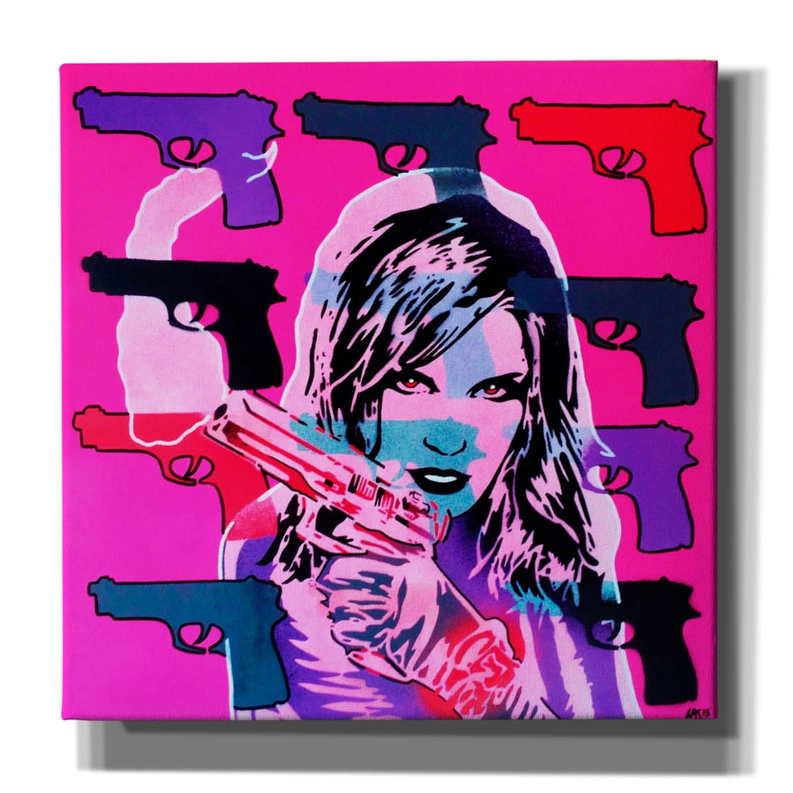 Epic Graffiti 'Revolver Pinks' by Abstract Graffiti Canvas Wall Art, 37 ...