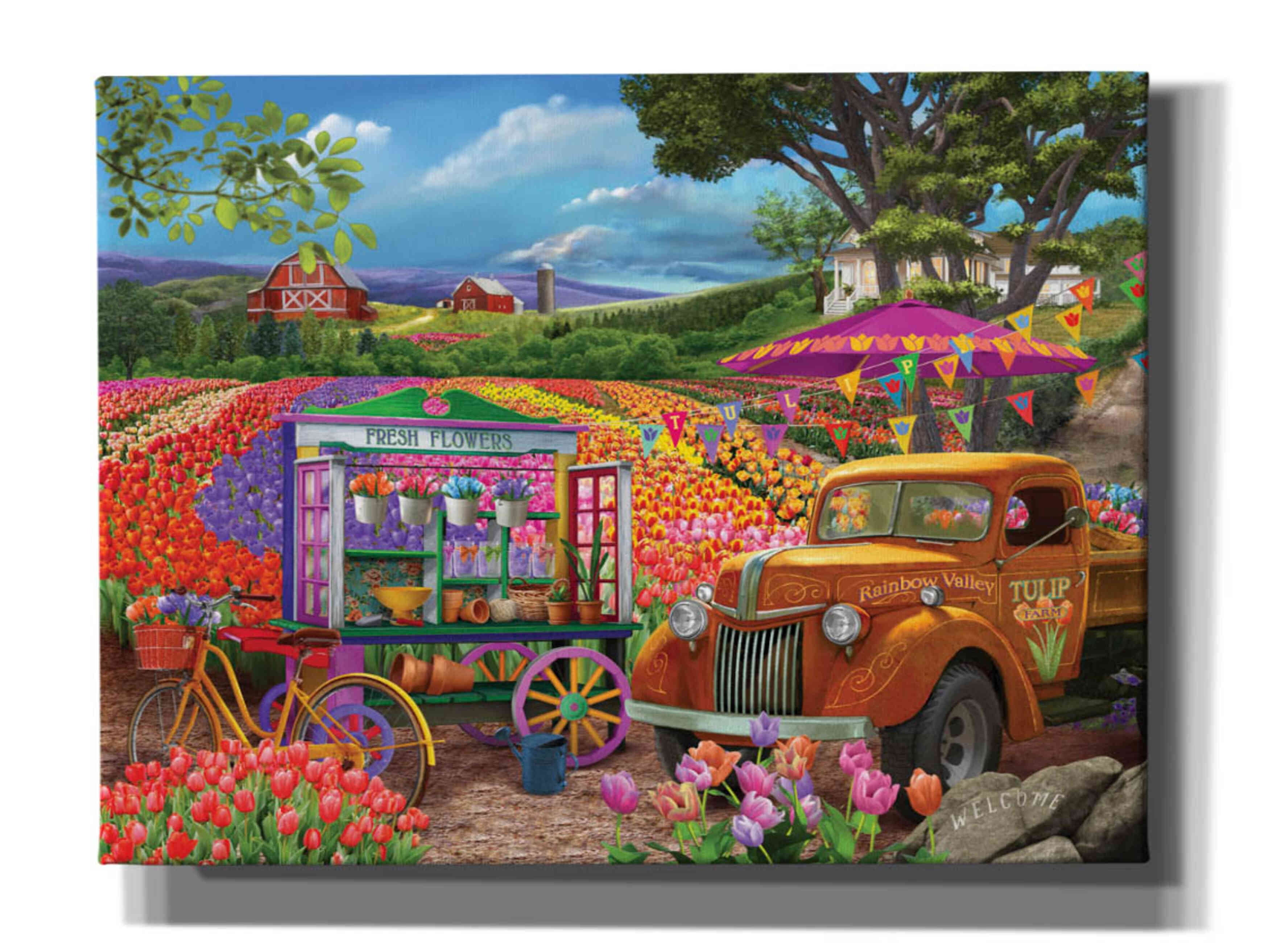 Epic Graffiti 'Roadside Tulips' by Bigelow Illustrations, Canvas Wall ...