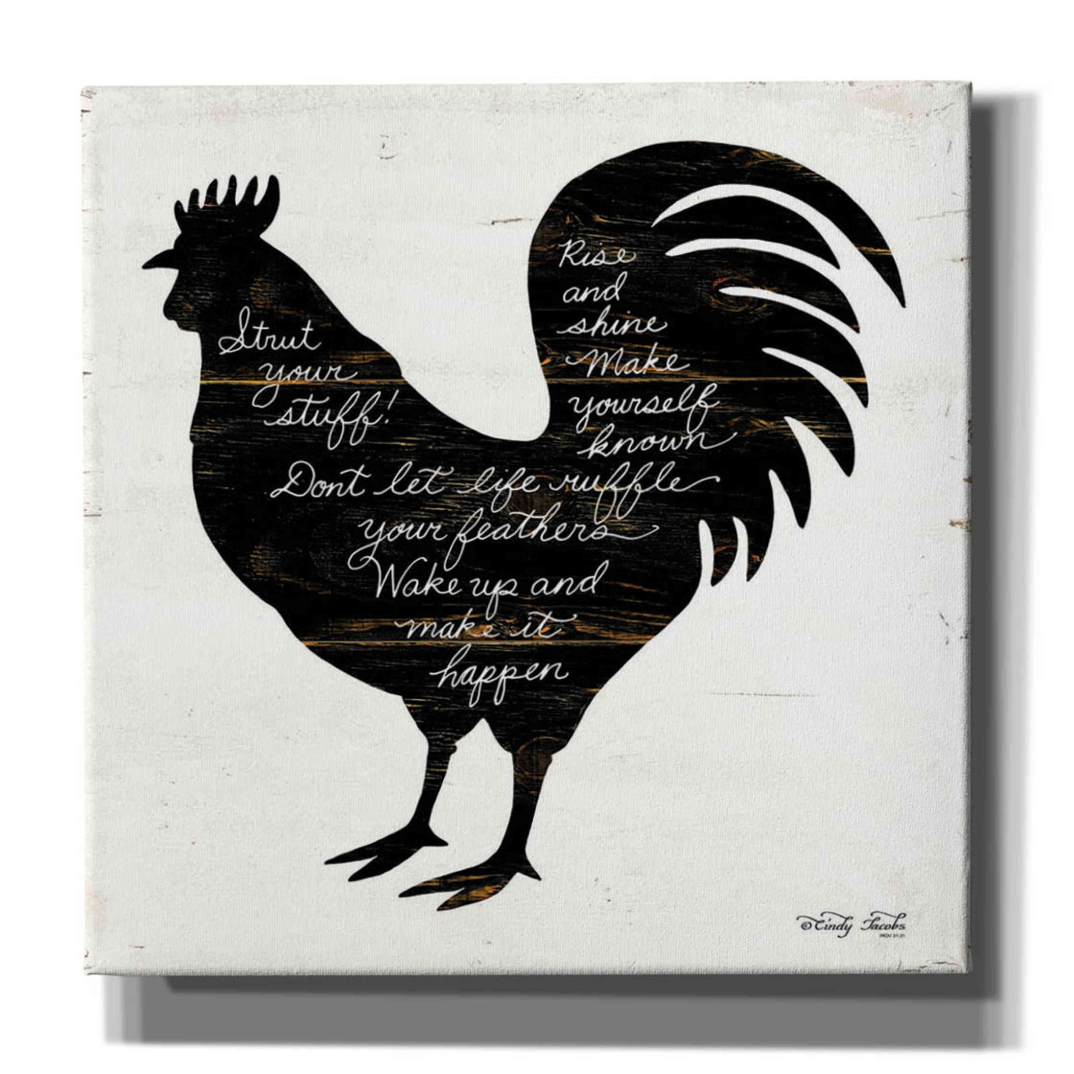 Epic Graffiti 'Rooster - Strut Your Stuff' by Cindy Jacobs, Canvas Wall ...