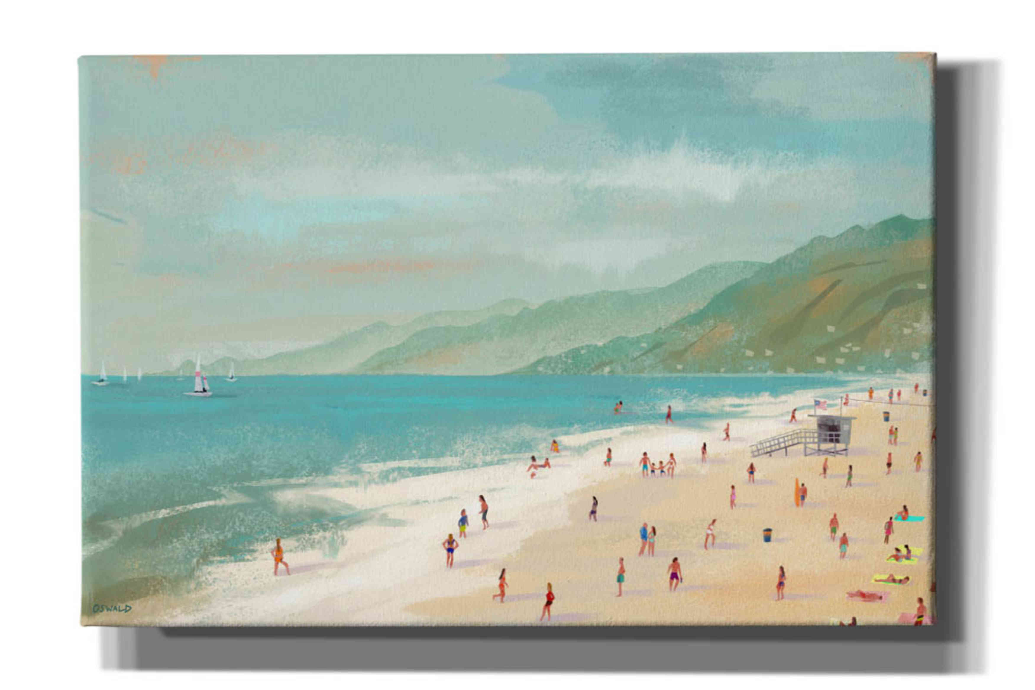 Epic Graffiti 'Santa Monica Beach' by Pete Oswald, Canvas Wall Art, 60 ...